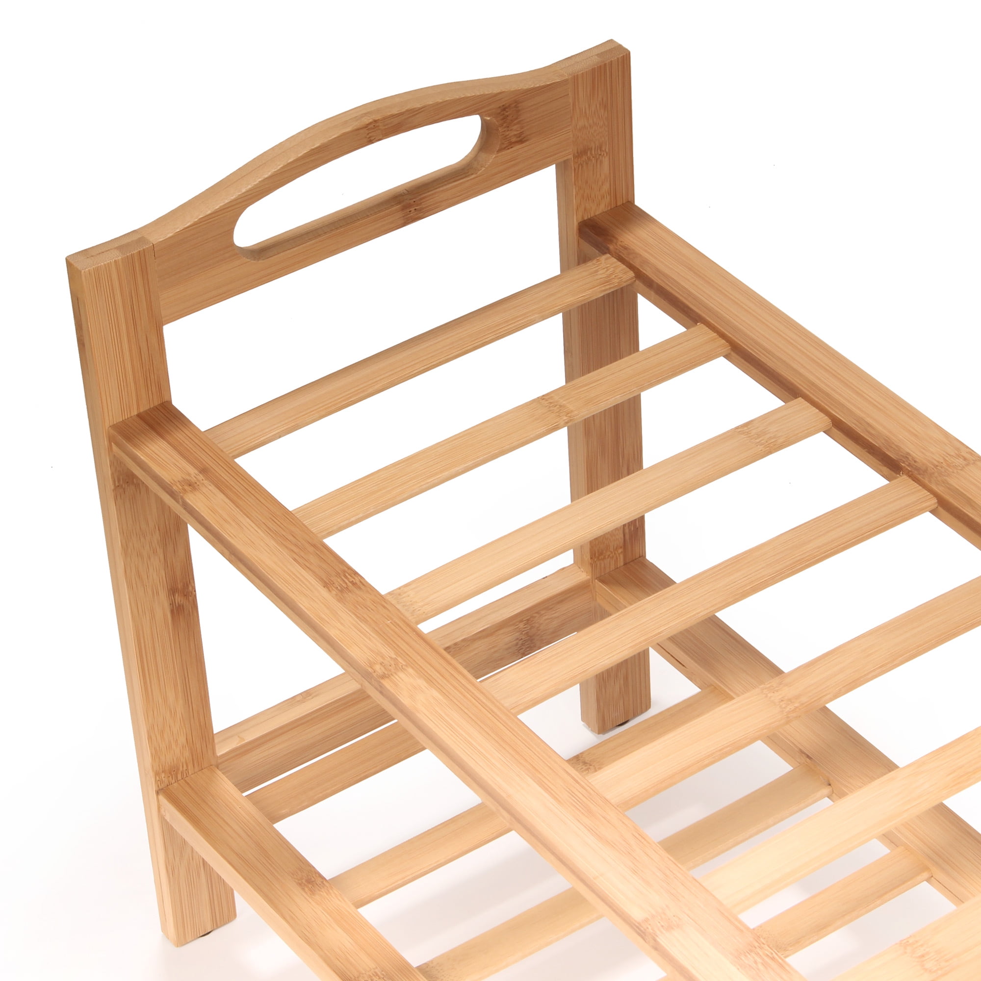 BambooMN 3-Tier Bamboo Wood Shoe Rack, for Entryway or Doorway ...