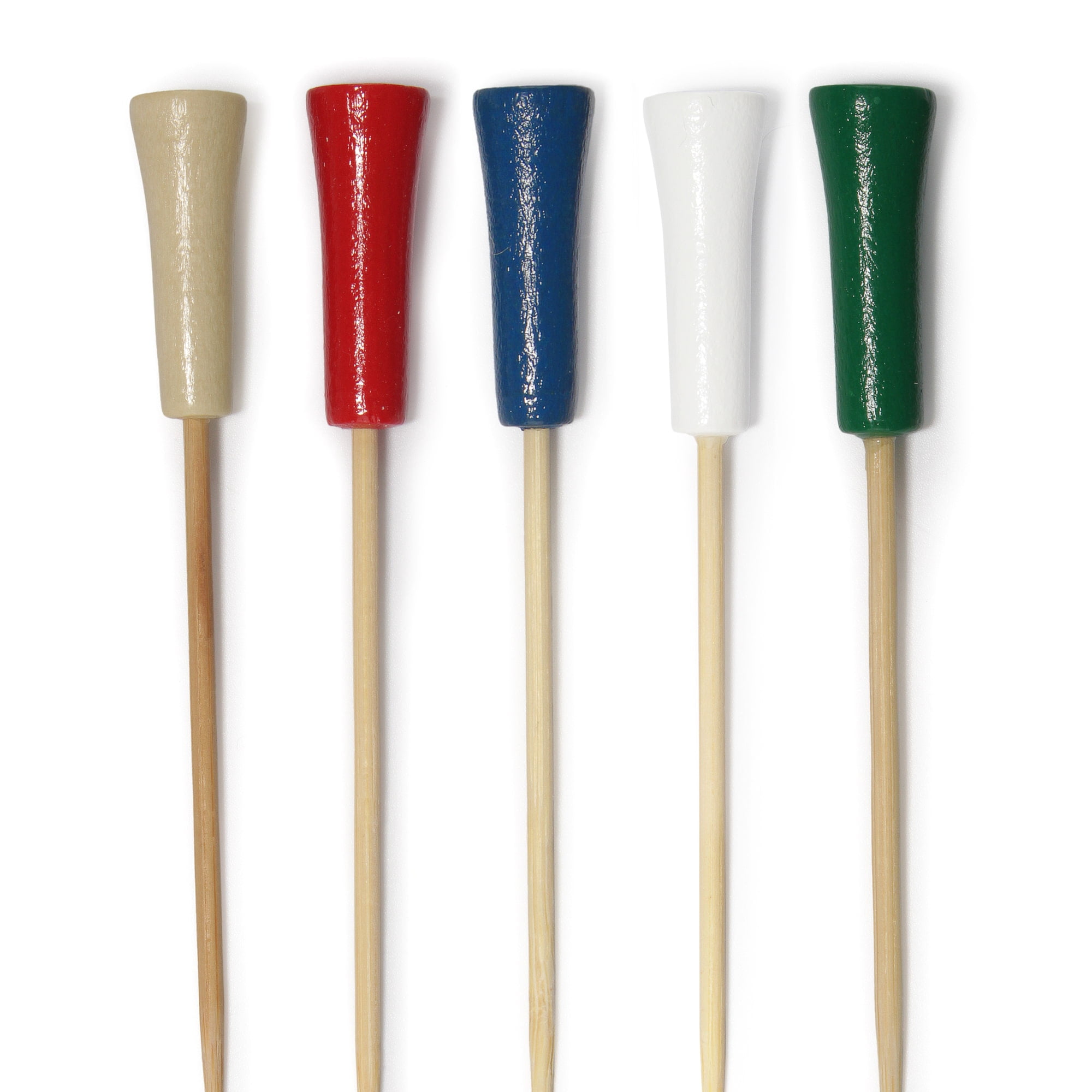 BambooMN Decorative Golf Tee Bamboo Cocktail Sandwich Skewer Picks - 6. ...