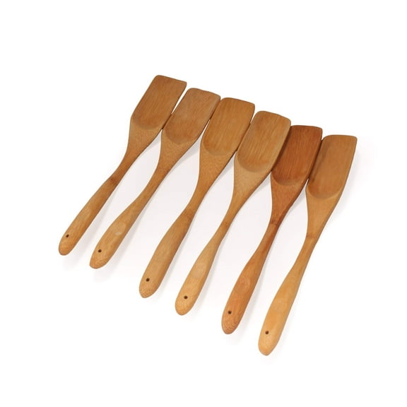 BambooMN - 4" Small Solid Bamboo Curved Handle Scoop, 30pcs - Walmart.com