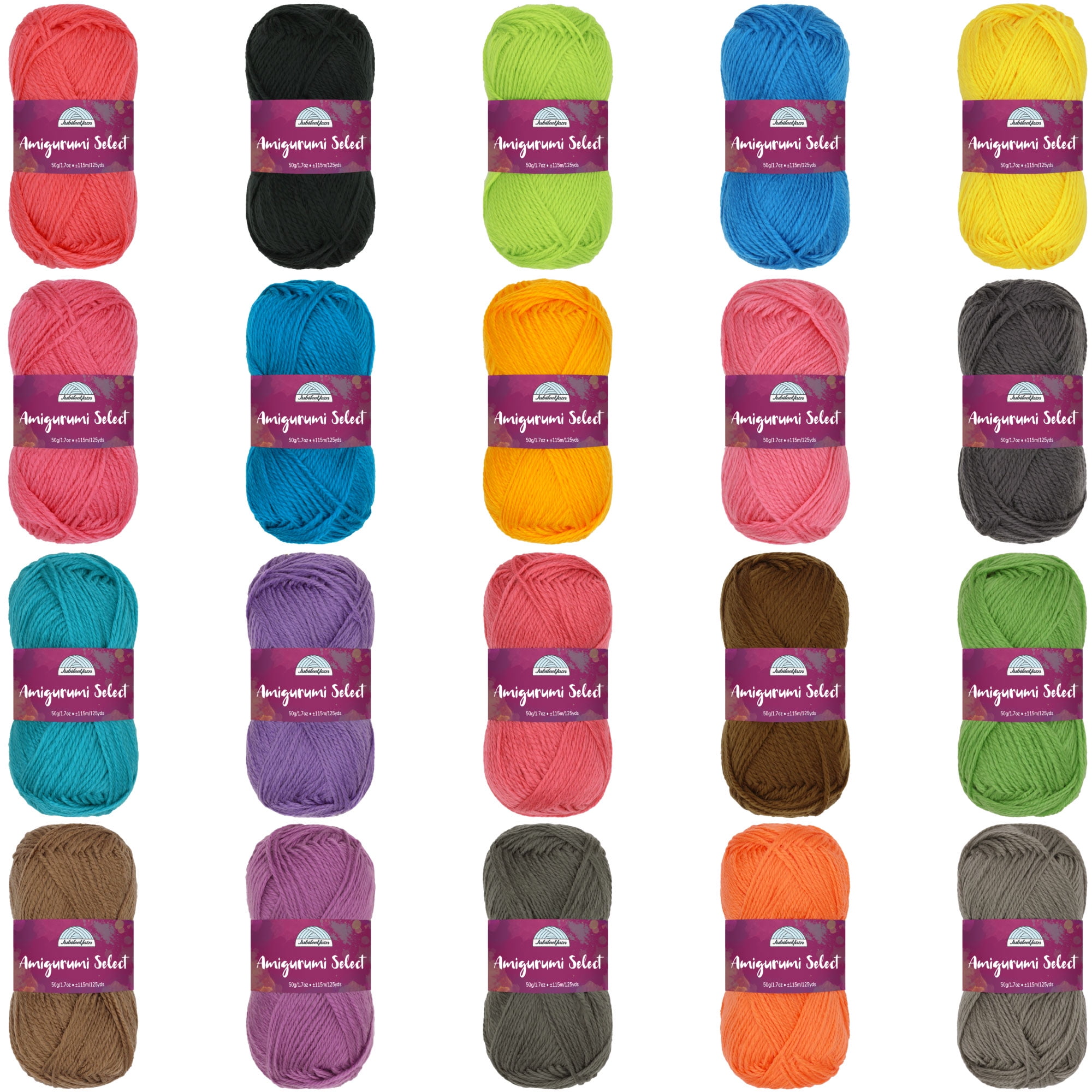 JubileeYarn Amigurumi Select Yarn - Baby Acrylic - Dark Colors - 20 ...