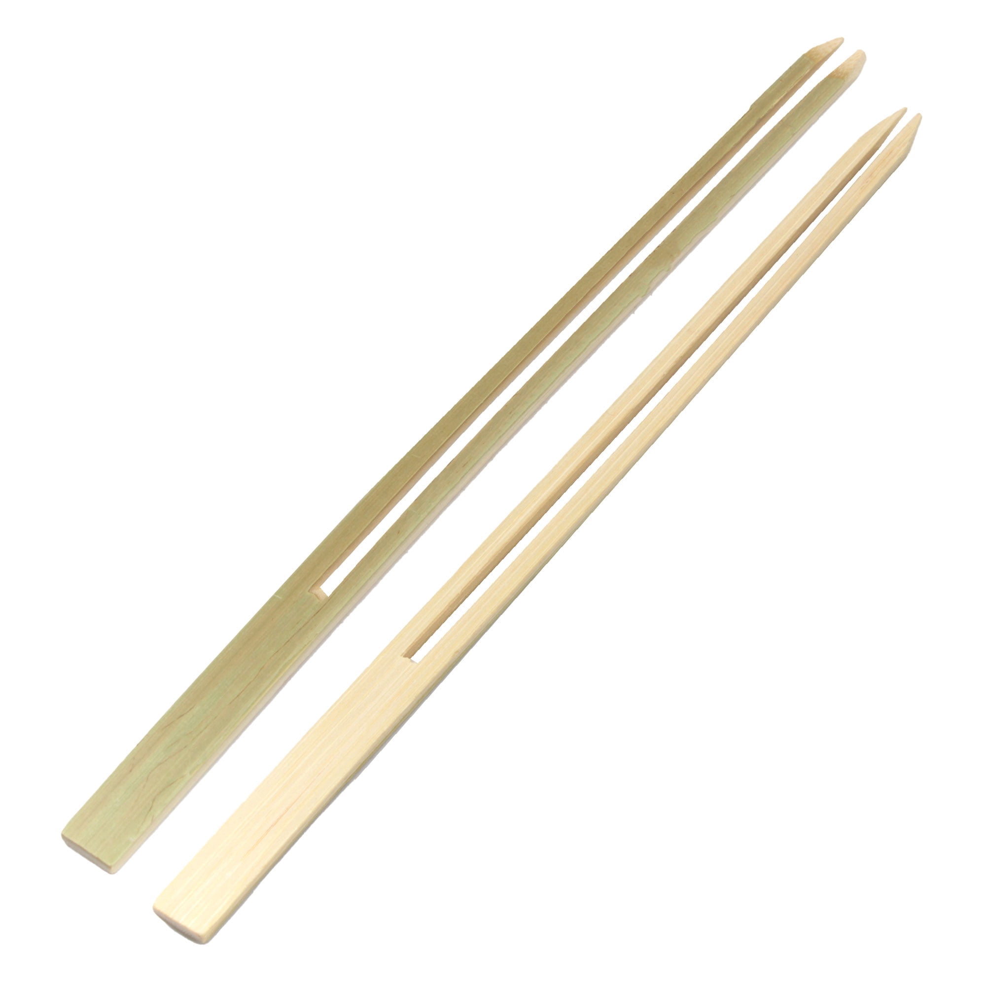 BambooMN Bamboo Double Prong Large Cut Meat Vegetable Grilling Skewers ...