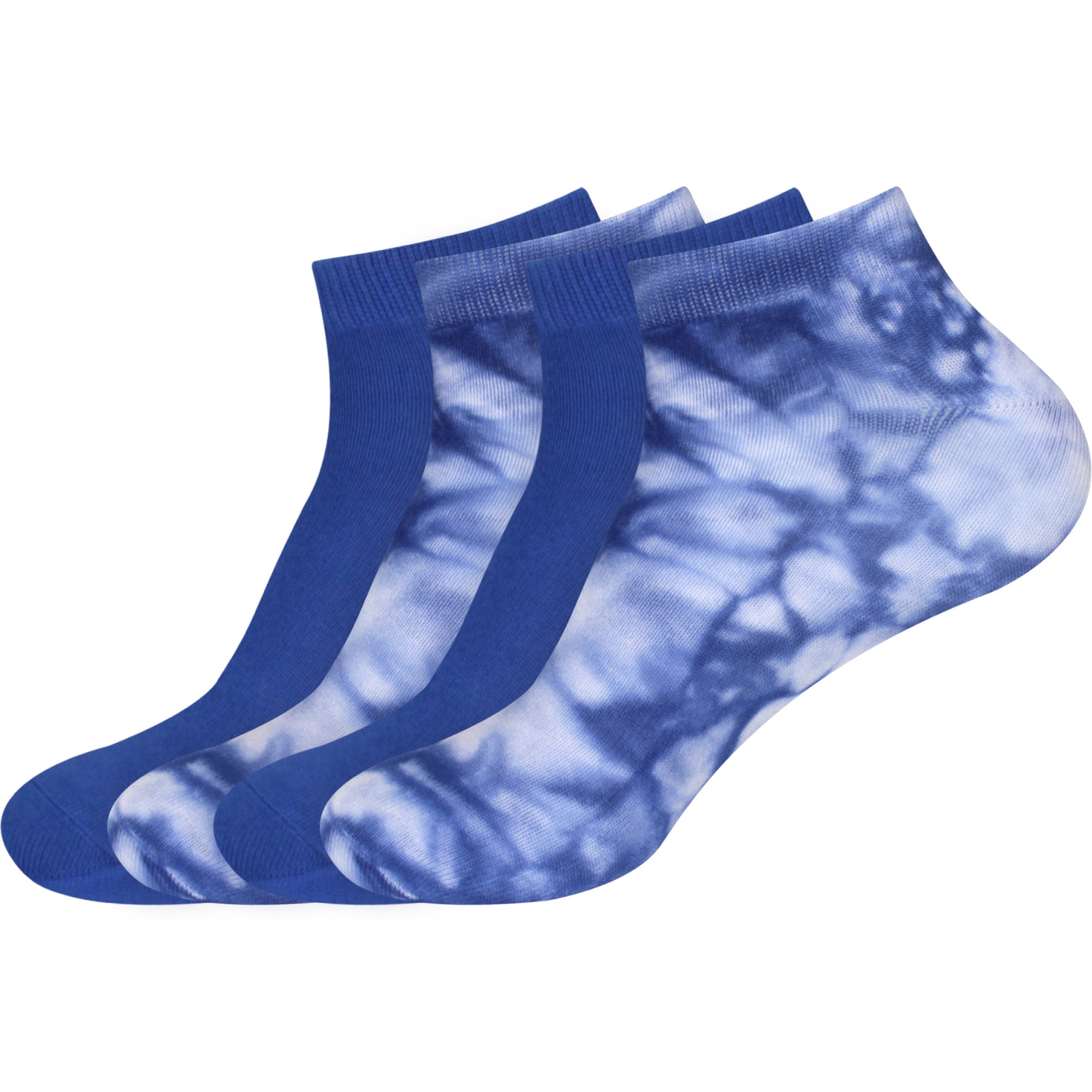 BambooMN Bamboo Men's Tie Dye Ankle Socks - Assortment K Dark Blue - 4 ...