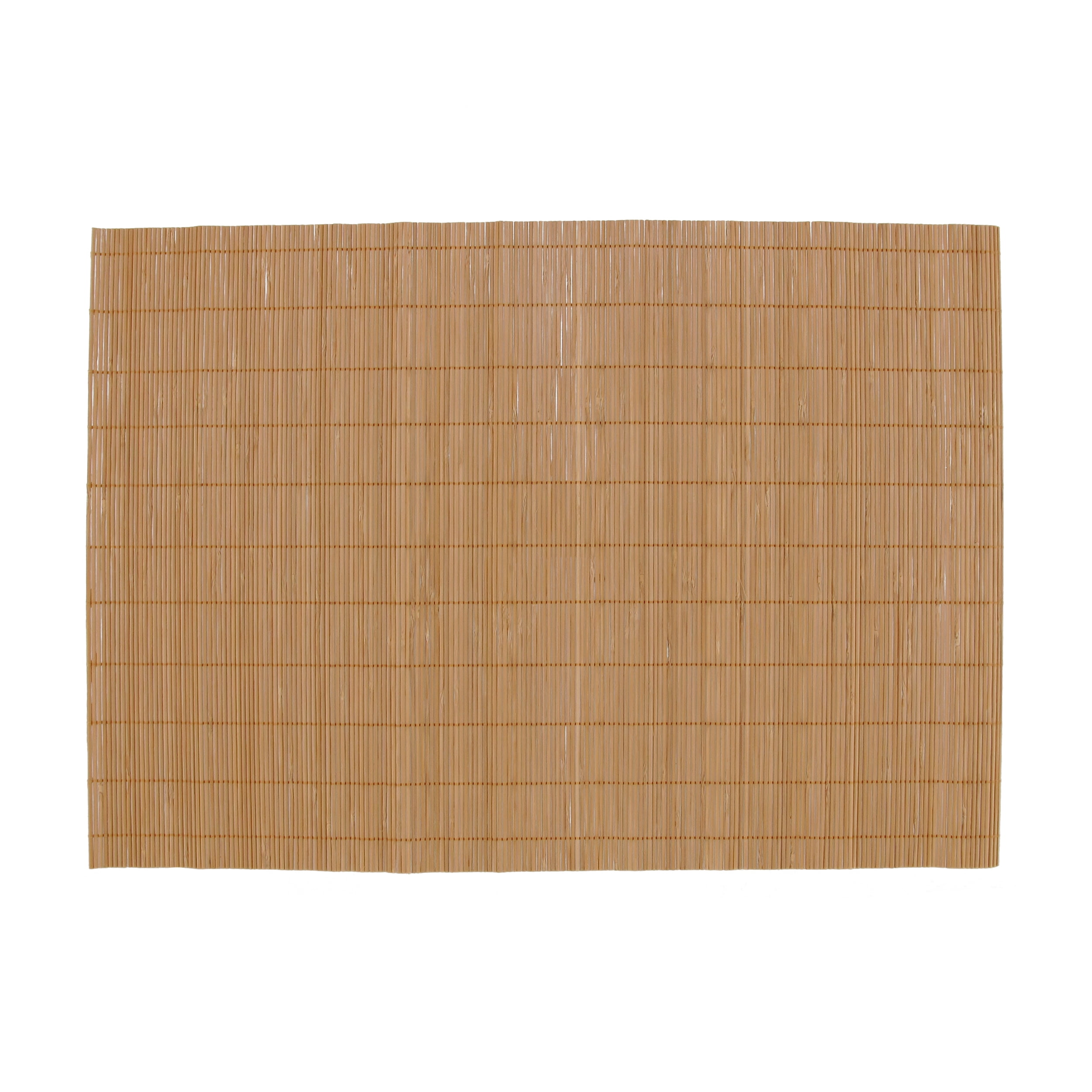 BambooMN Bamboo Placemat/Sushi Rolling Mat - 18" x 13" - Brown, 8 pcs ...