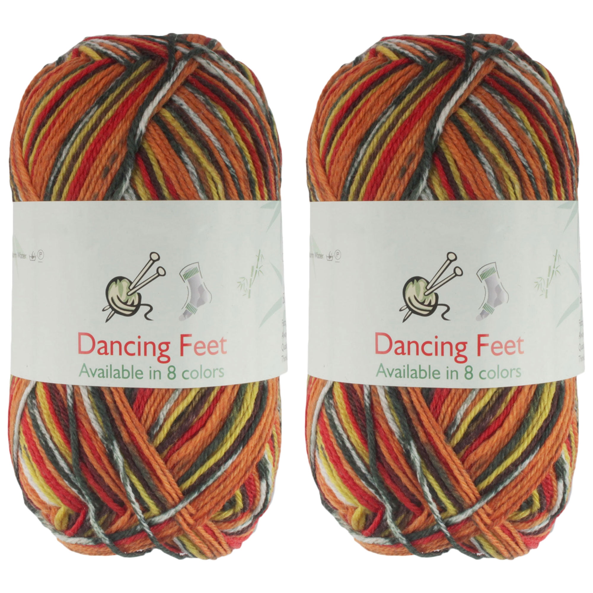 BambooMN Brand - Dancing Feet Yarn for Stripe Pattern Garments 50g ...