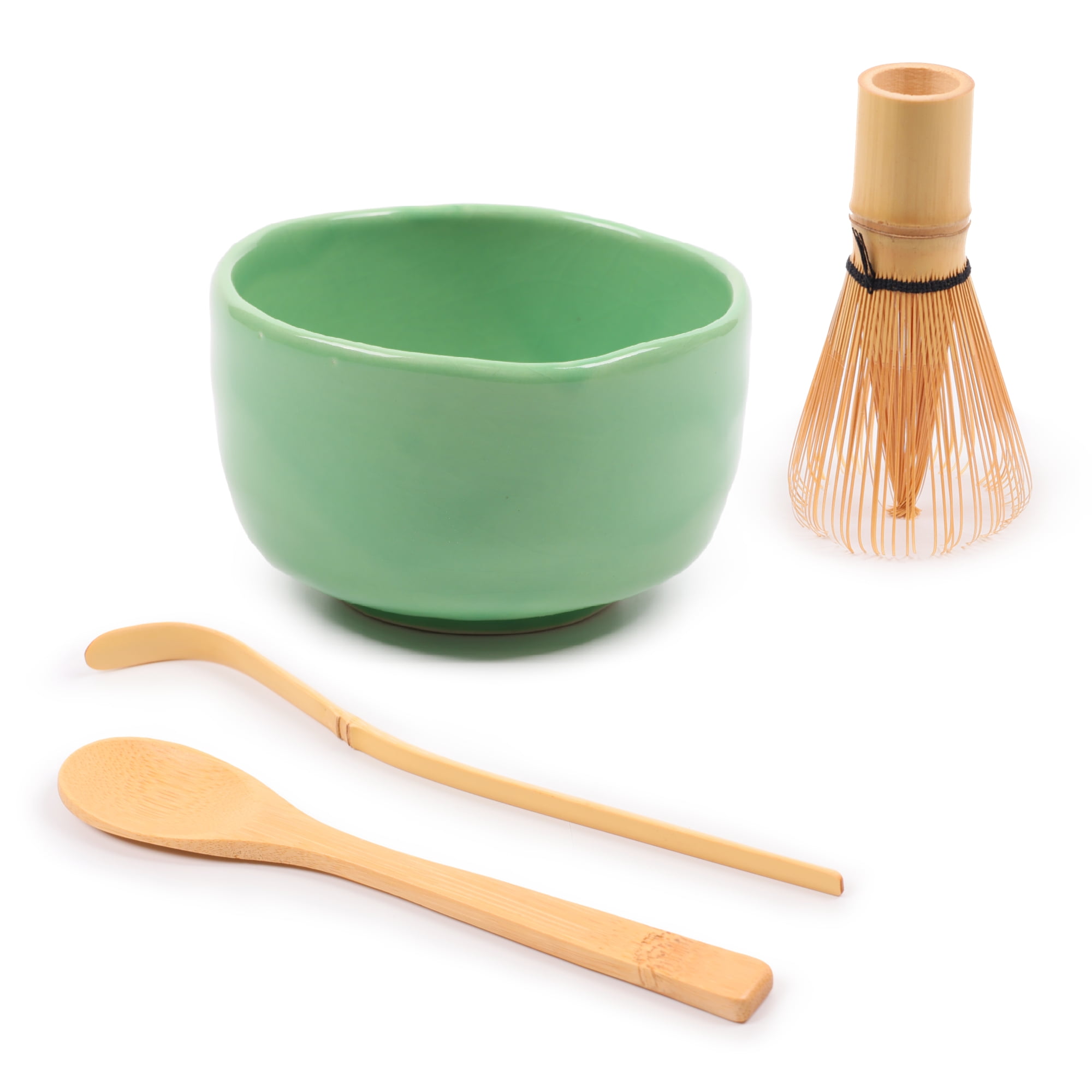 BambooMN Brand - Matcha Green Tea Whisk Set - Whisk + Scoop + Tea Spoon ...
