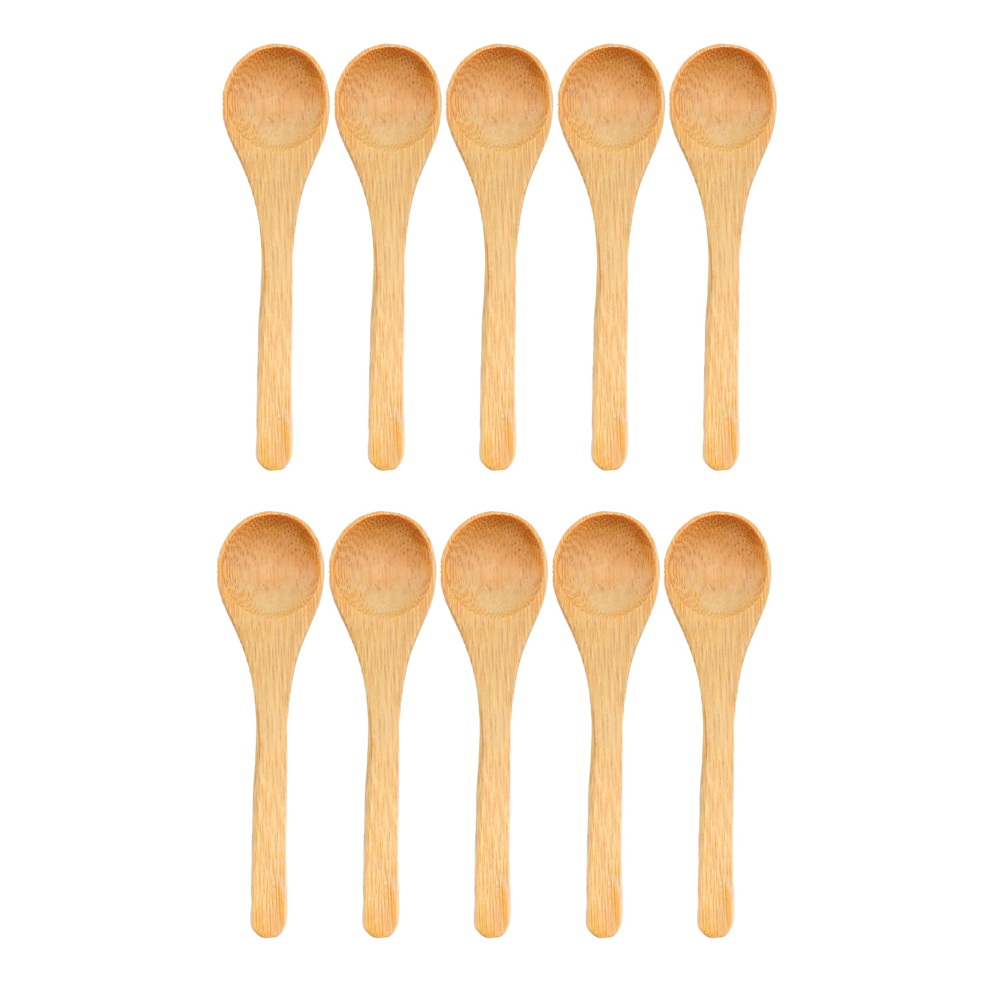 BambooMN Carbonized Brown 3.5" Round Head Small Solid Bamboo Spice Salt ...