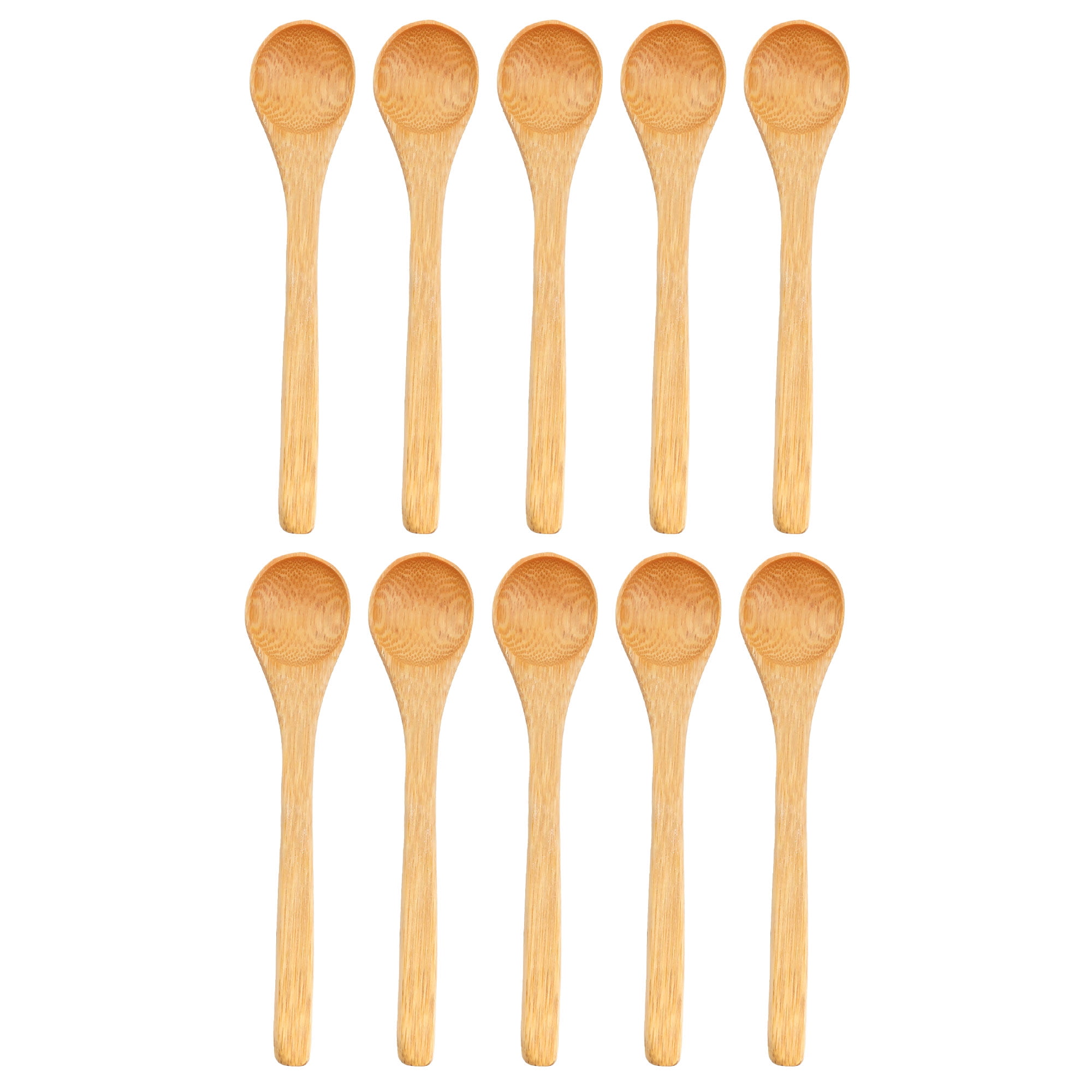 BambooMN Carbonized Brown 4.3" Round Head Small Solid Bamboo Spice Salt ...