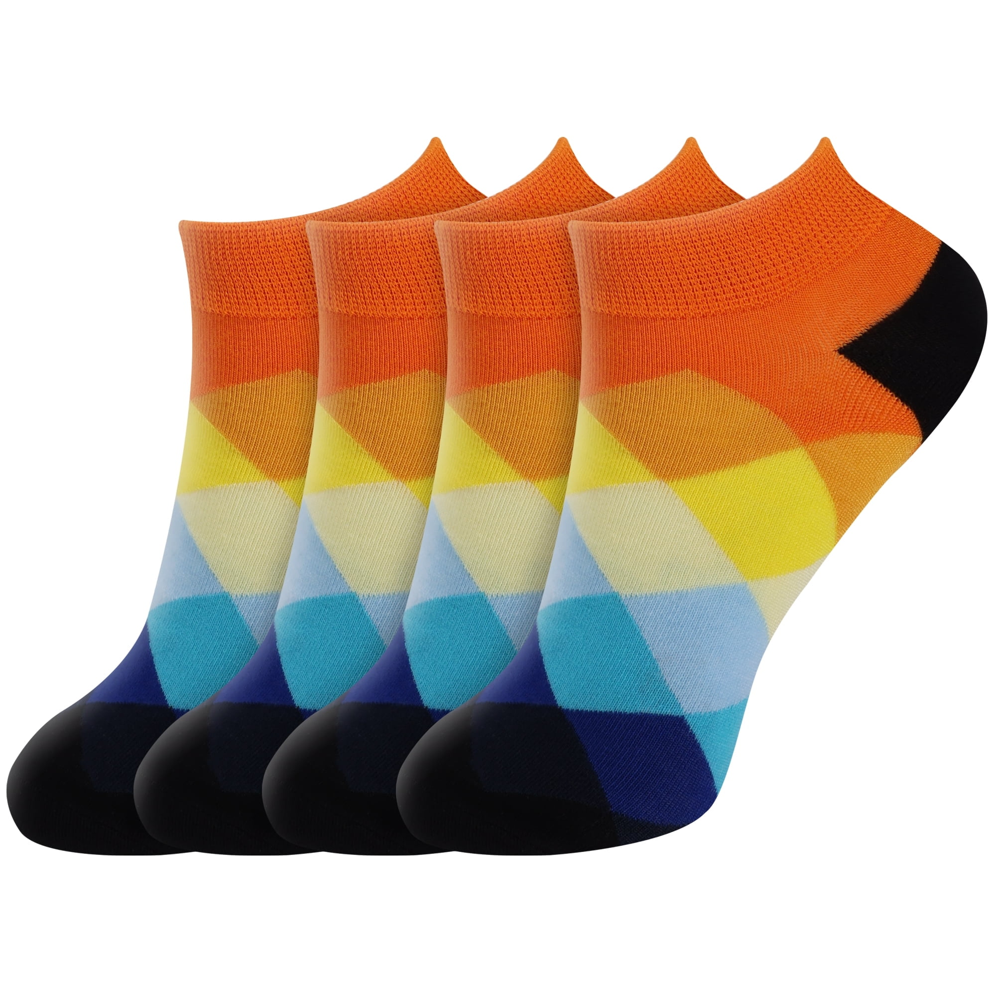 BambooMN Colorful Unisex Diamond Trails Rayon From Bamboo Ankle Socks ...