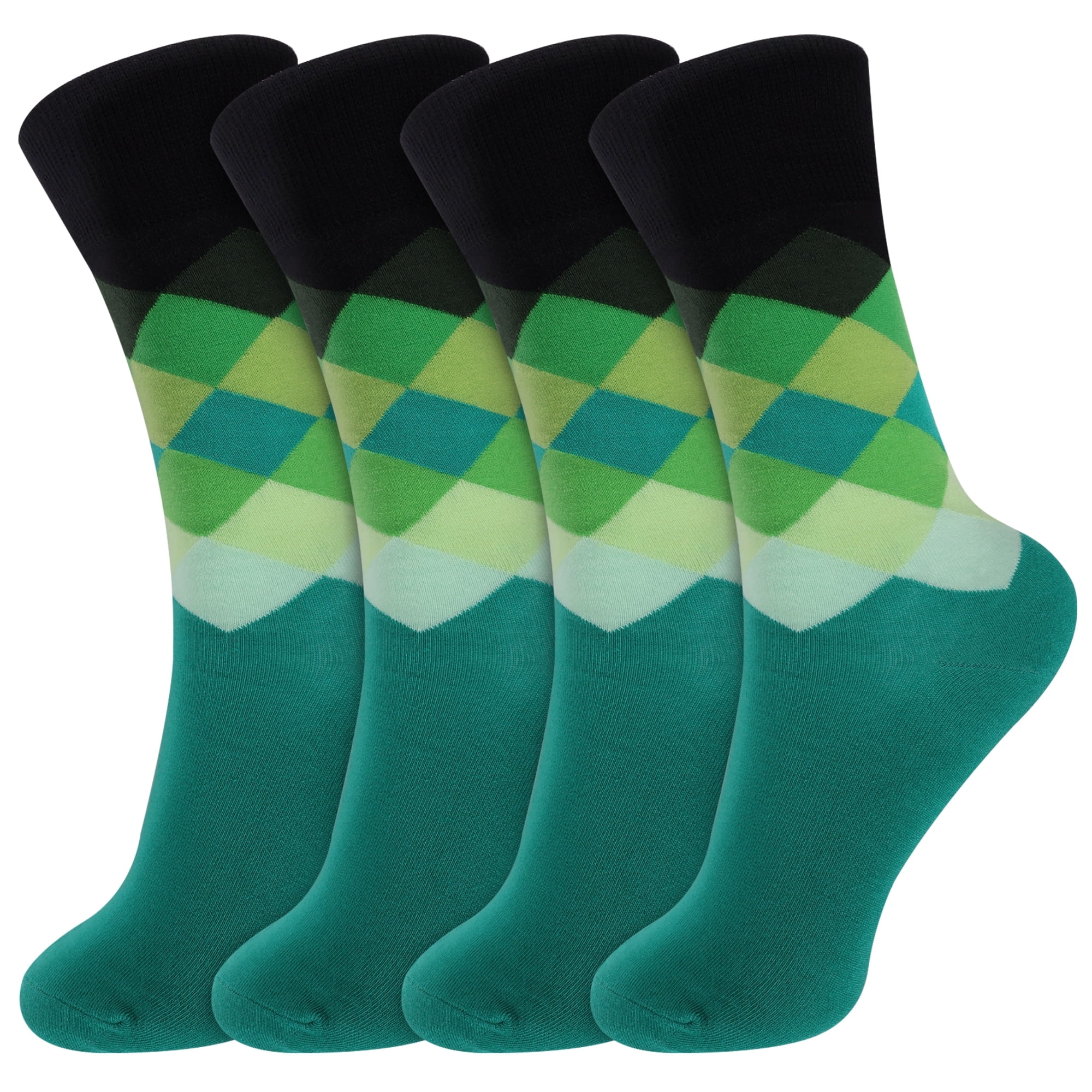 BambooMN Colorful Unisex Diamond Trails Rayon From Bamboo Crew Socks ...