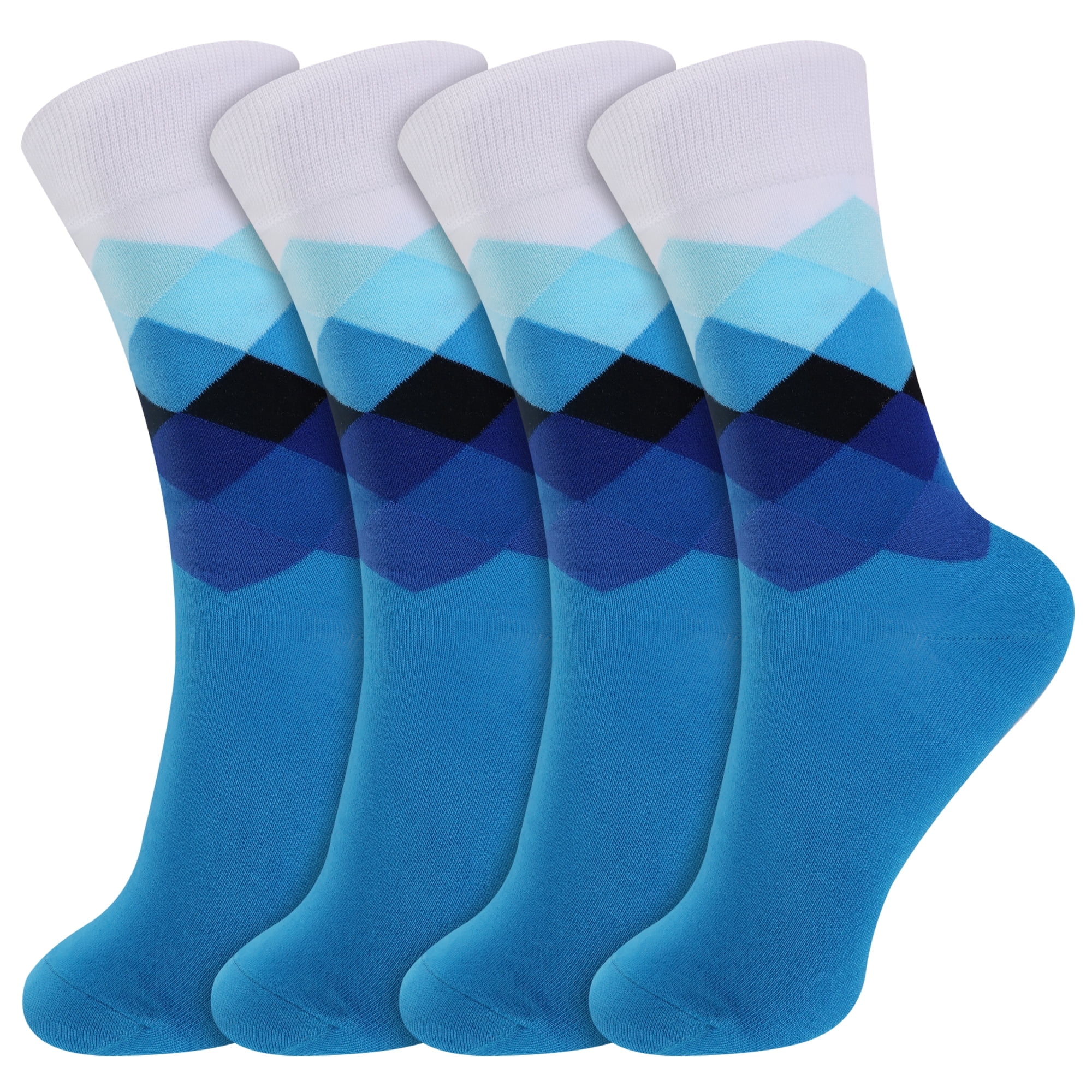 BambooMN Colorful Unisex Diamond Trails Rayon From Bamboo Crew Socks ...