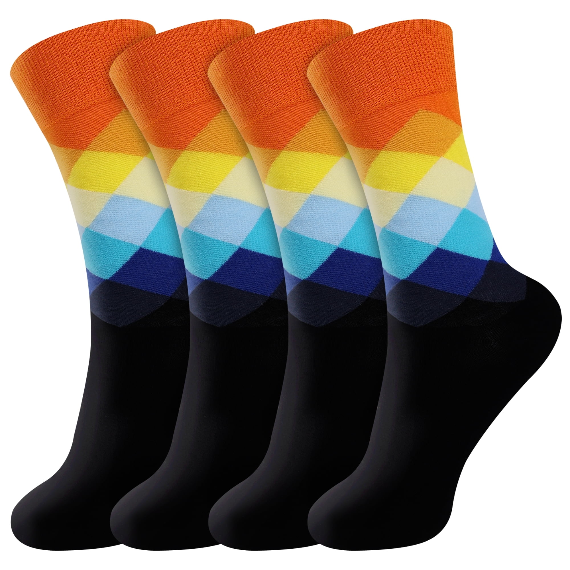 BambooMN Colorful Unisex Diamond Trails Rayon From Bamboo Crew Socks ...
