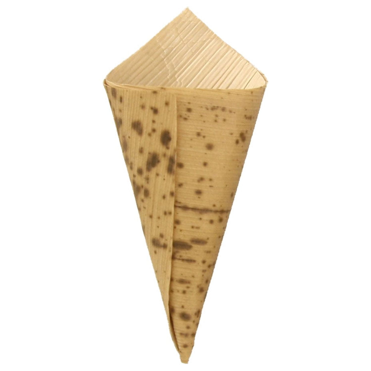 BambooMN Disposable Premium Appetizer Bamboo Leaf Cone - 3.15" x 1.38 ...