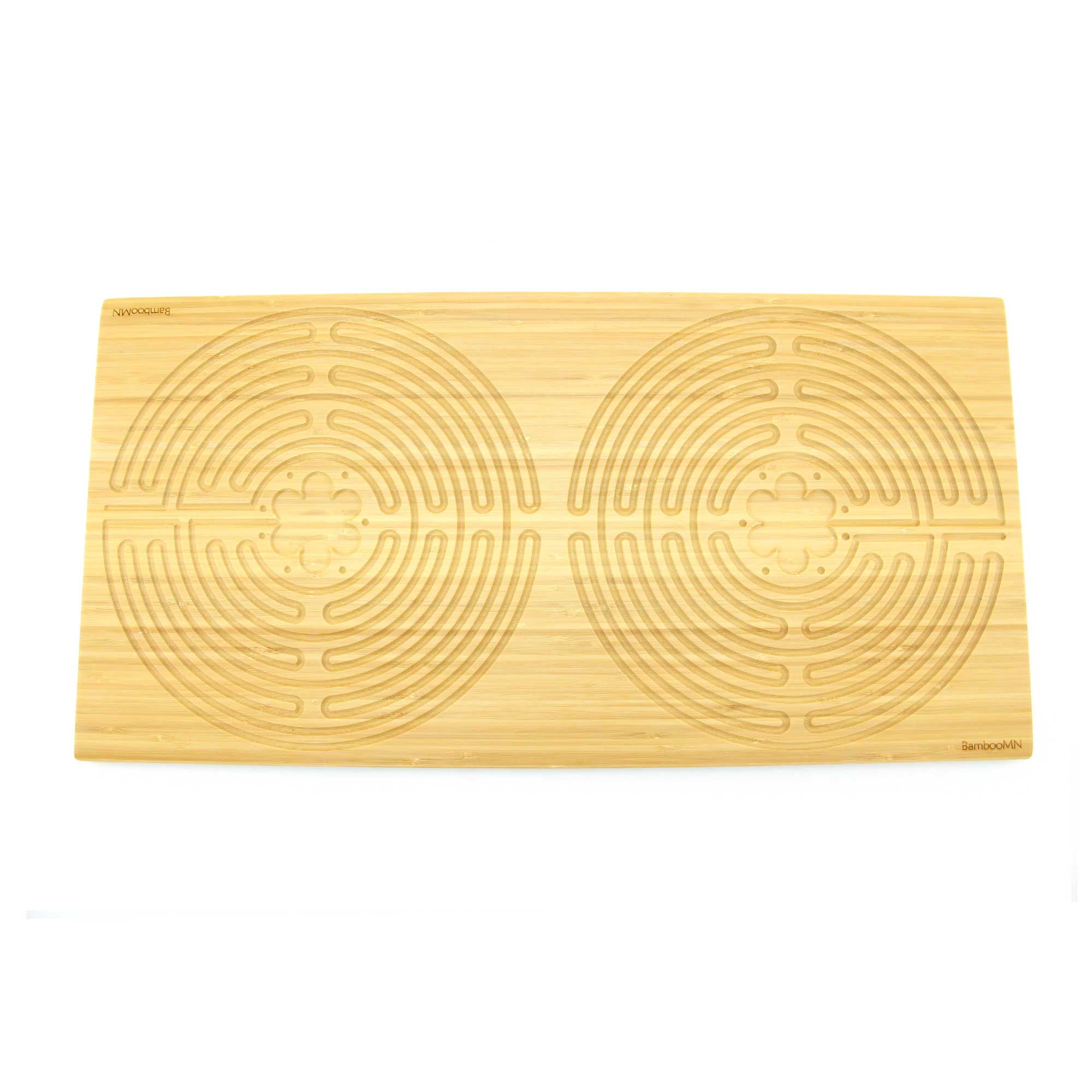 BambooMN Double Finger Labyrinth for meditation and Prayer - Natural 25 ...