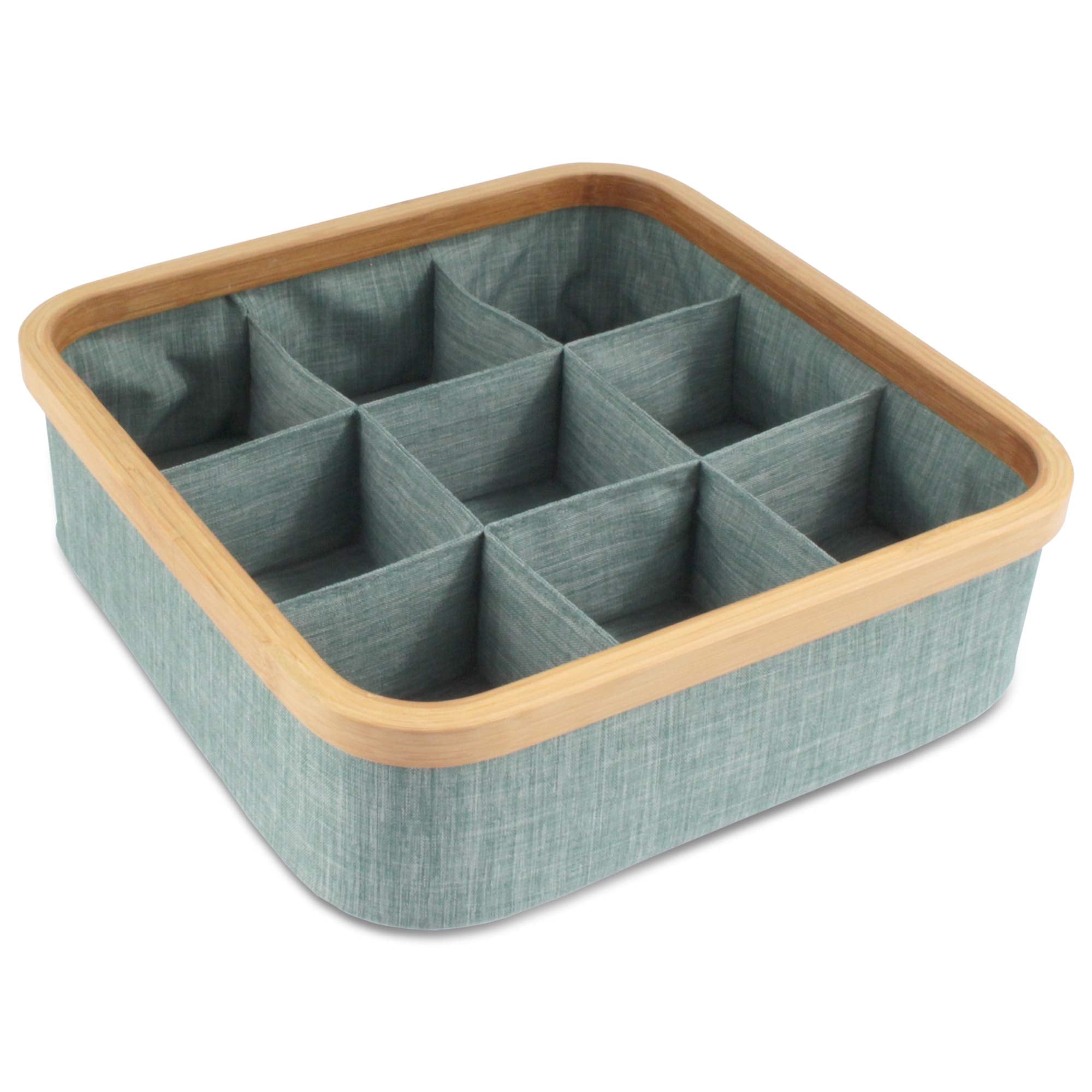BambooMN Dresser Drawer Organizer, Bamboo - 9 Cells – Green - Walmart.com