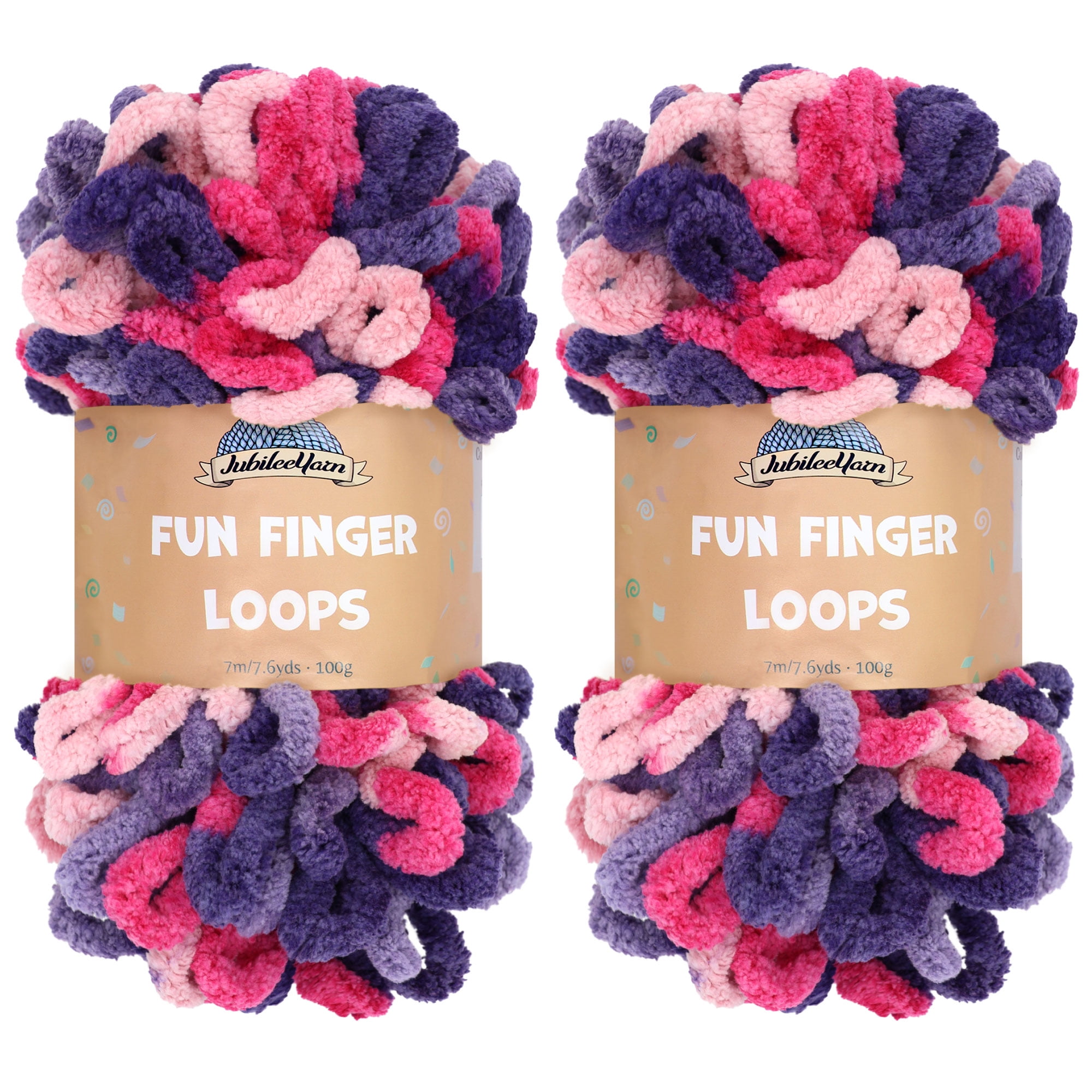 JubileeYarn Fun Finger Loops Yarn - Jumbo Polyester - 100% Polyester ...