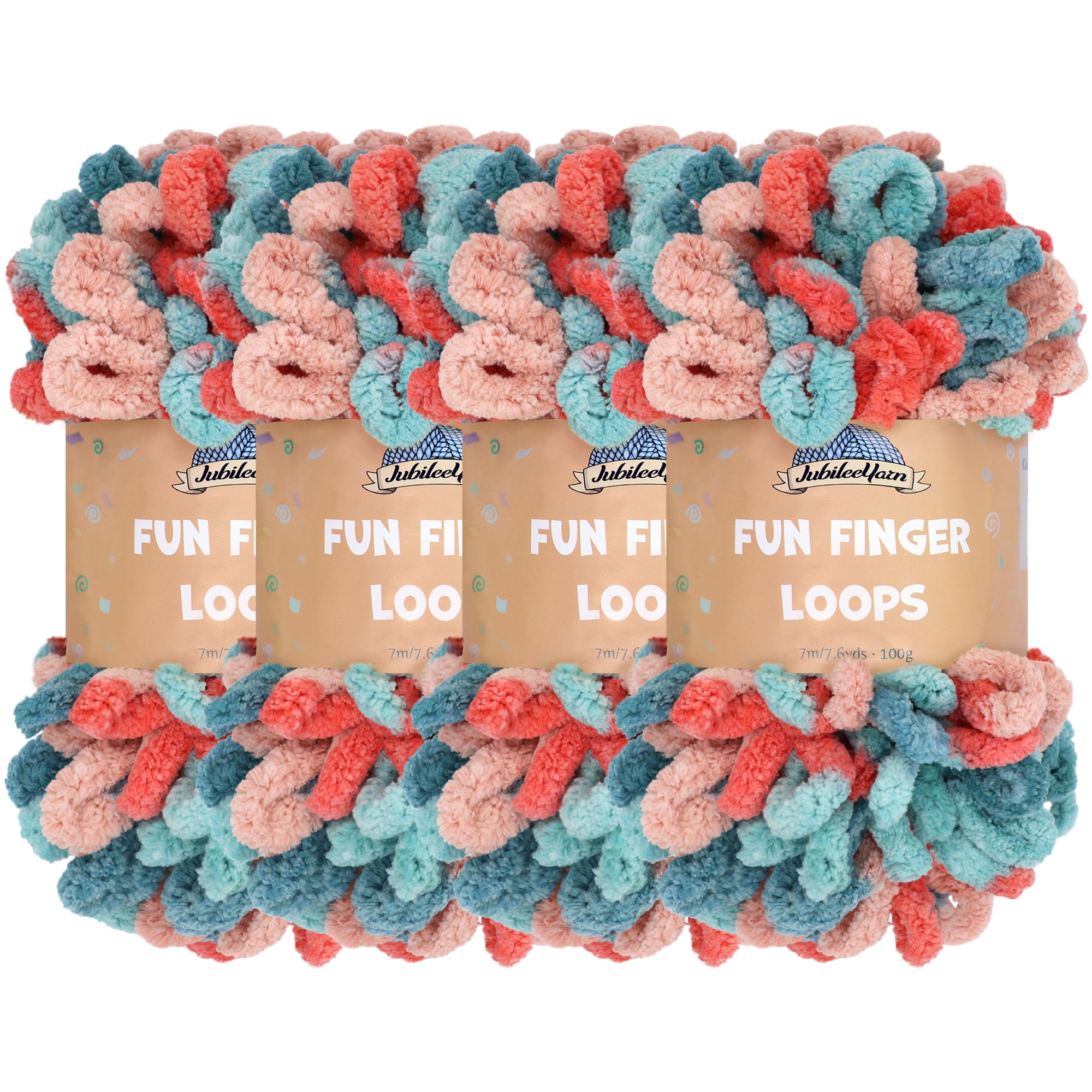 JubileeYarn Fun Finger Loops Yarn - Jumbo Polyester - 100% Polyester ...