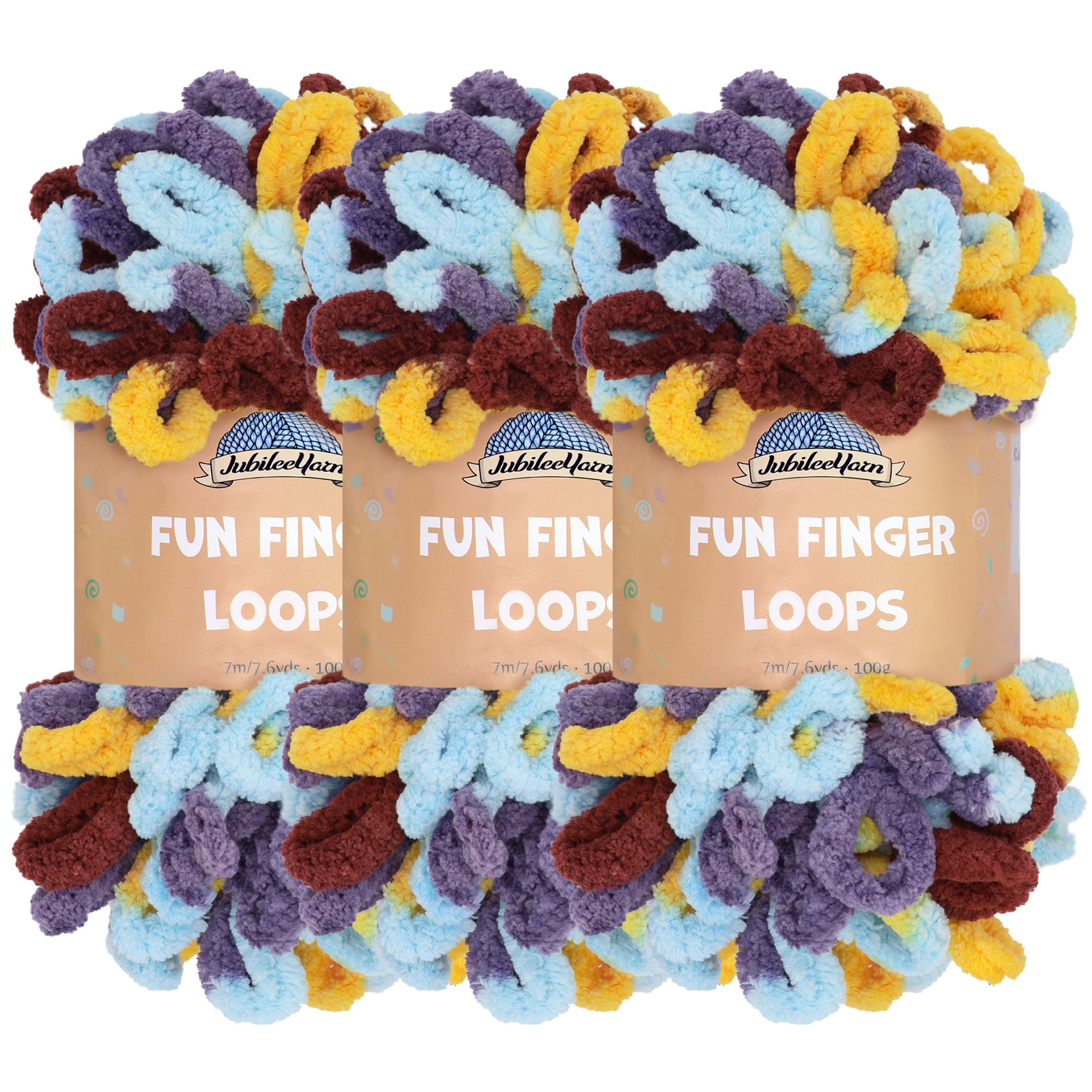 JubileeYarn Fun Finger Loops Yarn - Jumbo Polyester - 100% Polyester ...