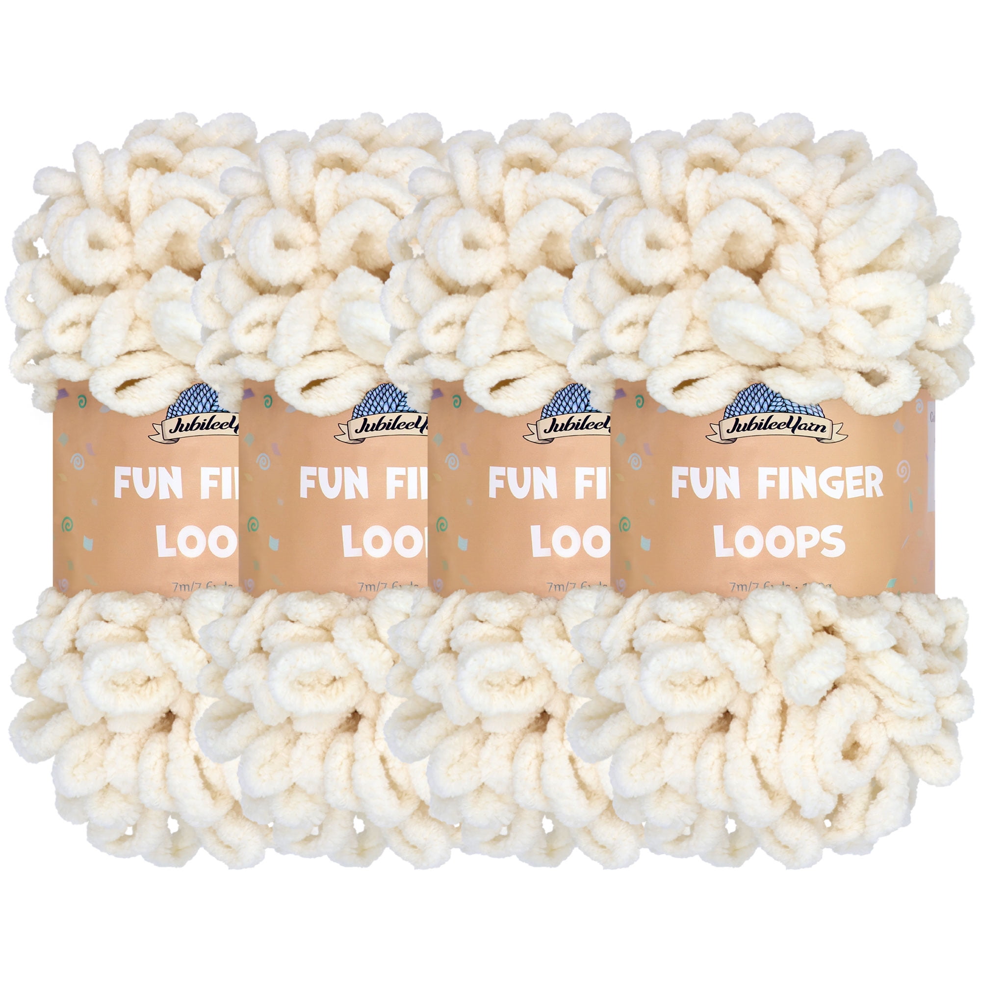 JubileeYarn Fun Finger Loops Yarn - Jumbo Polyester - 100g/Skein ...