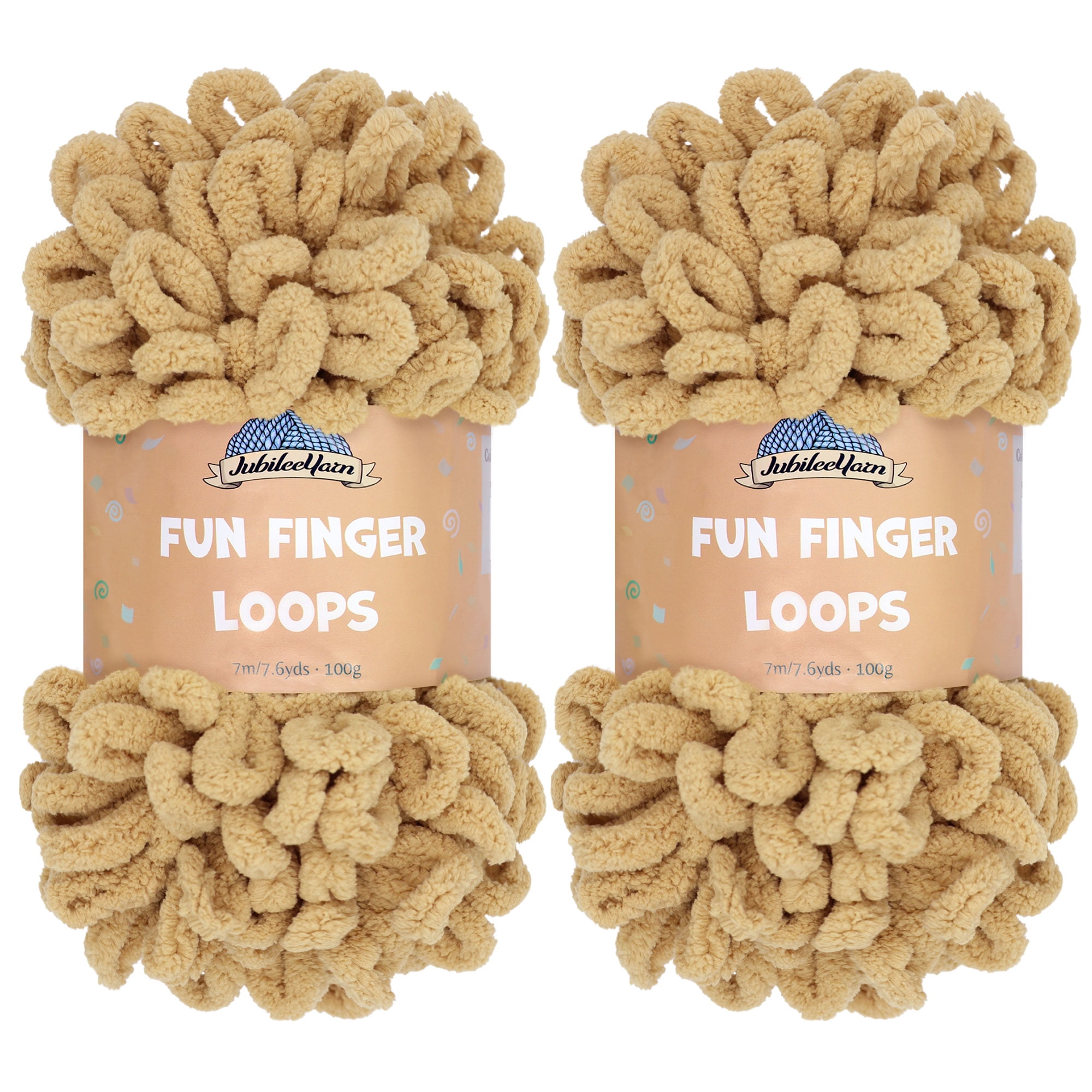 JubileeYarn Fun Finger Loops Yarn - Jumbo Polyester - 100g/Skein - Lark ...