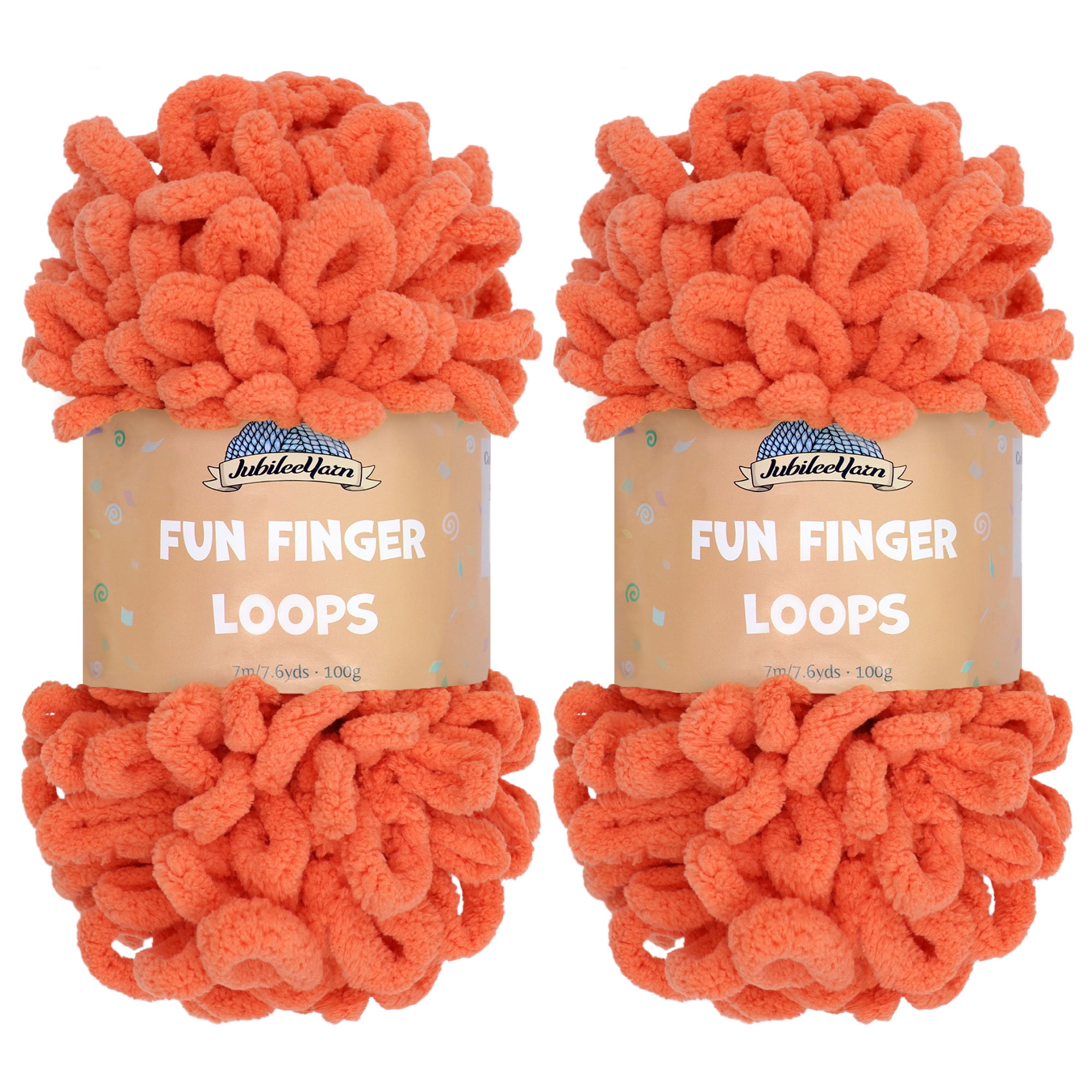 JubileeYarn Fun Finger Loops Yarn - Jumbo Polyester - 100g/Skein ...