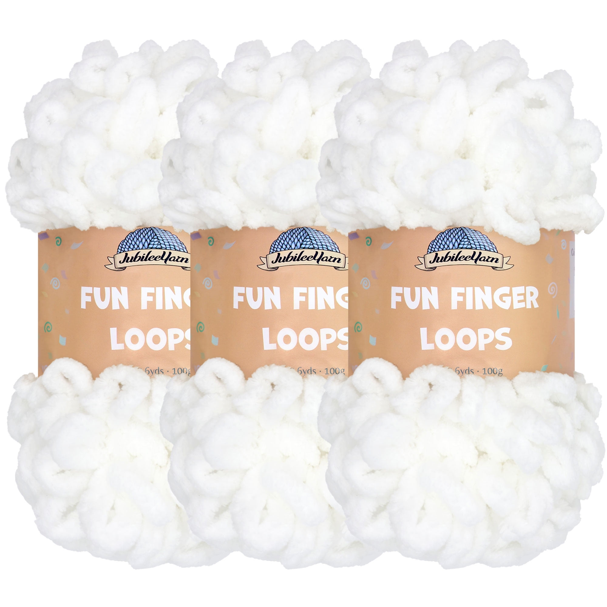JubileeYarn Fun Finger Loops Yarn - Jumbo Polyester - 100% Polyester ...