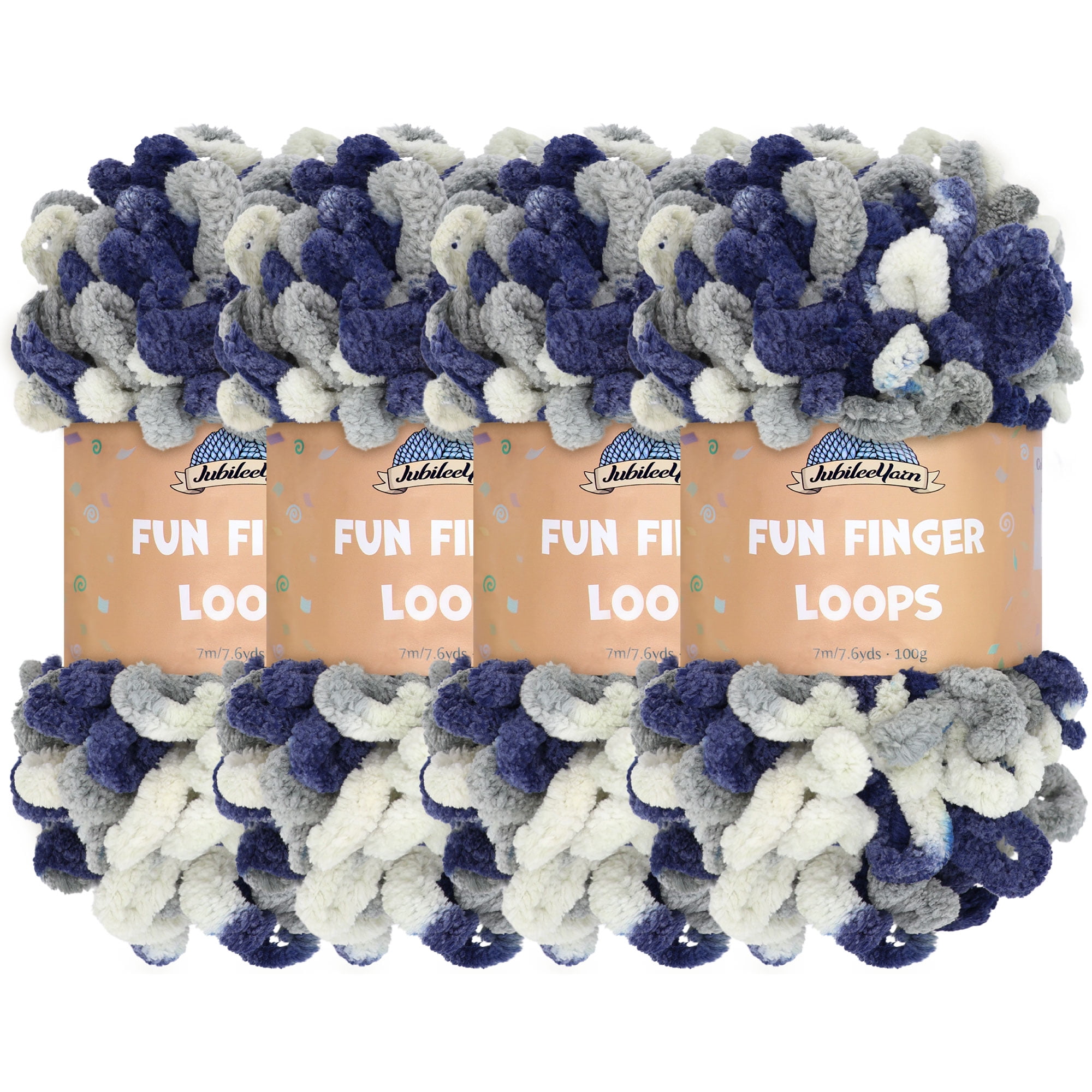 BambooMN Finger Knitting Yarn - Fun Finger Loops Yarn - Team Spirit ...