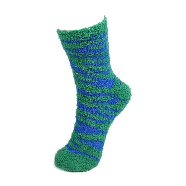 BambooMN Fuzzy Team Spirit Socks - Striped Red/White/Blue - 4 pr ...