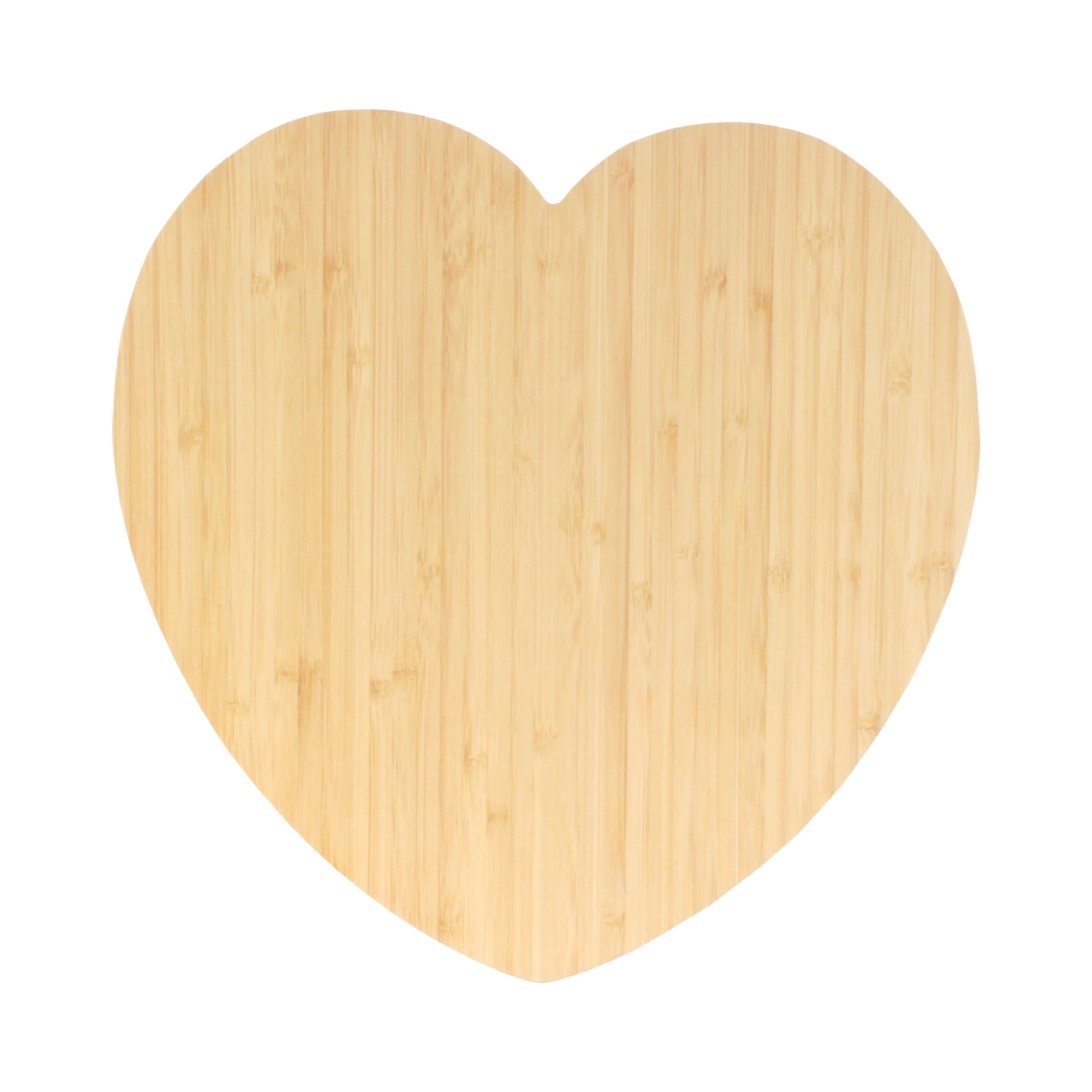 BambooMN Heart-Shaped Bamboo Serving and Cutting Board, 12" x 12" x 0. ...