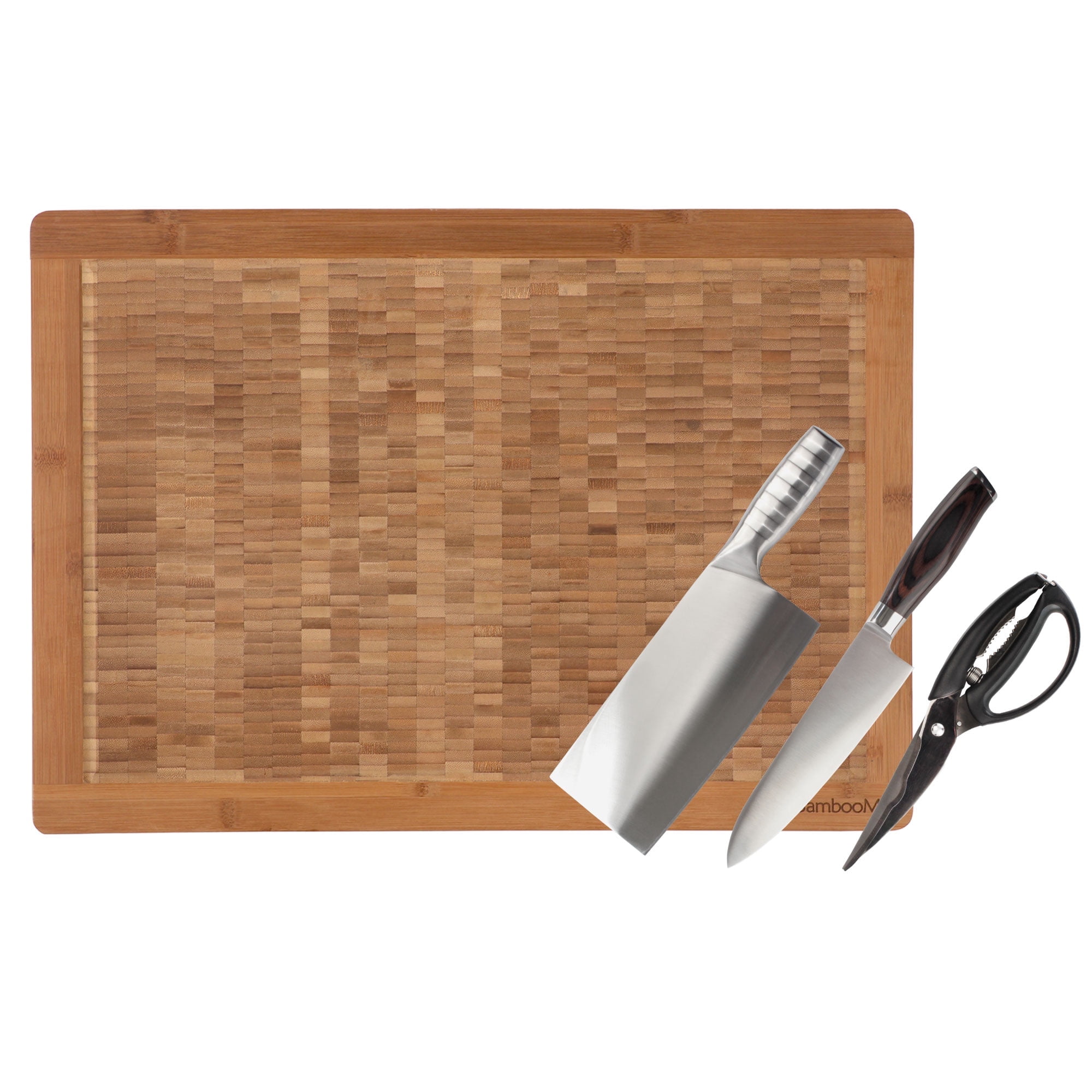 BambooMN High Carbon, Rust Resistant, Stainless Steel Chef Knife, Meat ...