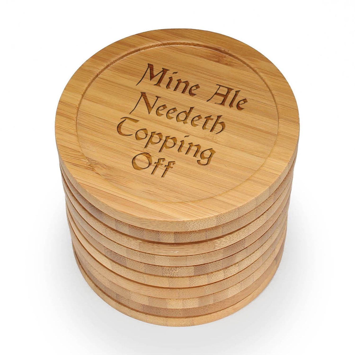BambooMN - Laser Engraved Coasters - Dark Ales Phrases - Round - Mine ...