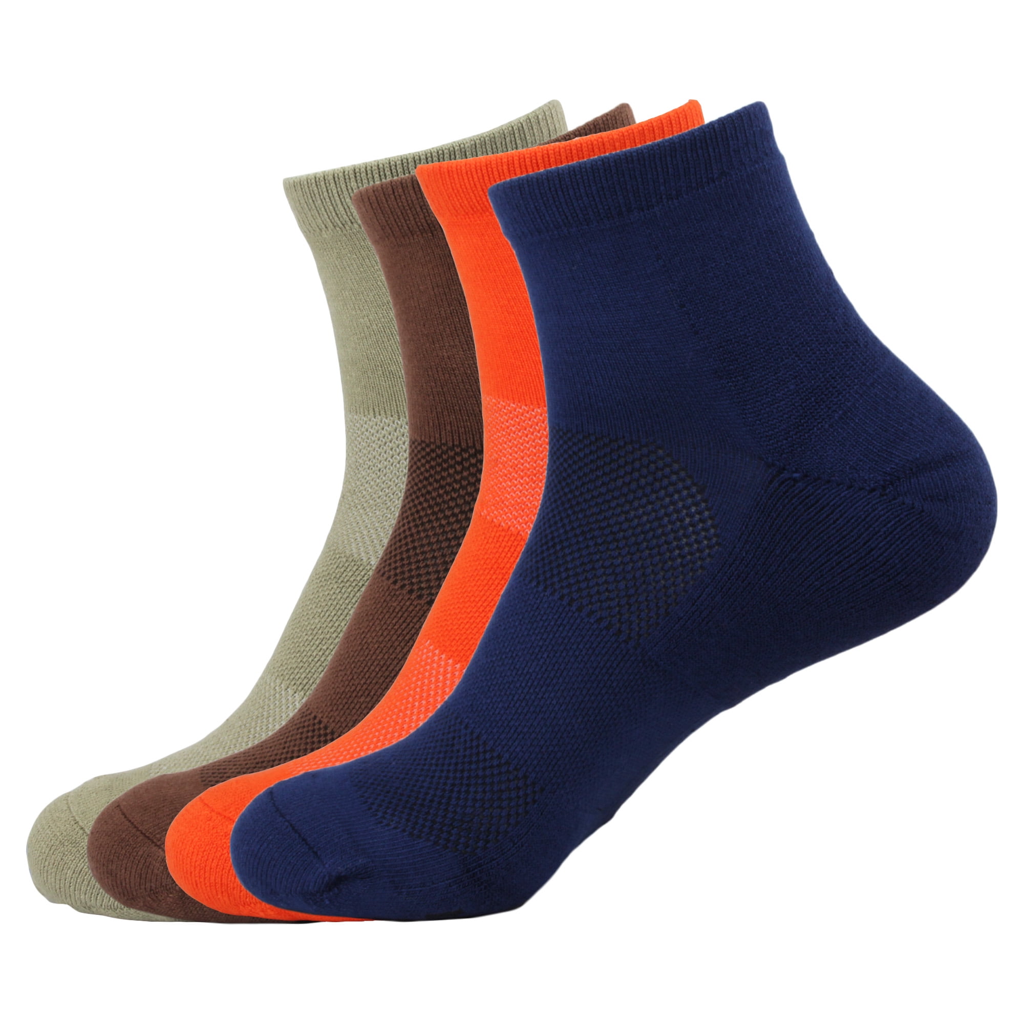BambooMN Men's Bamboo Athletic Quarter Crew Sock for Home Travel Work ...