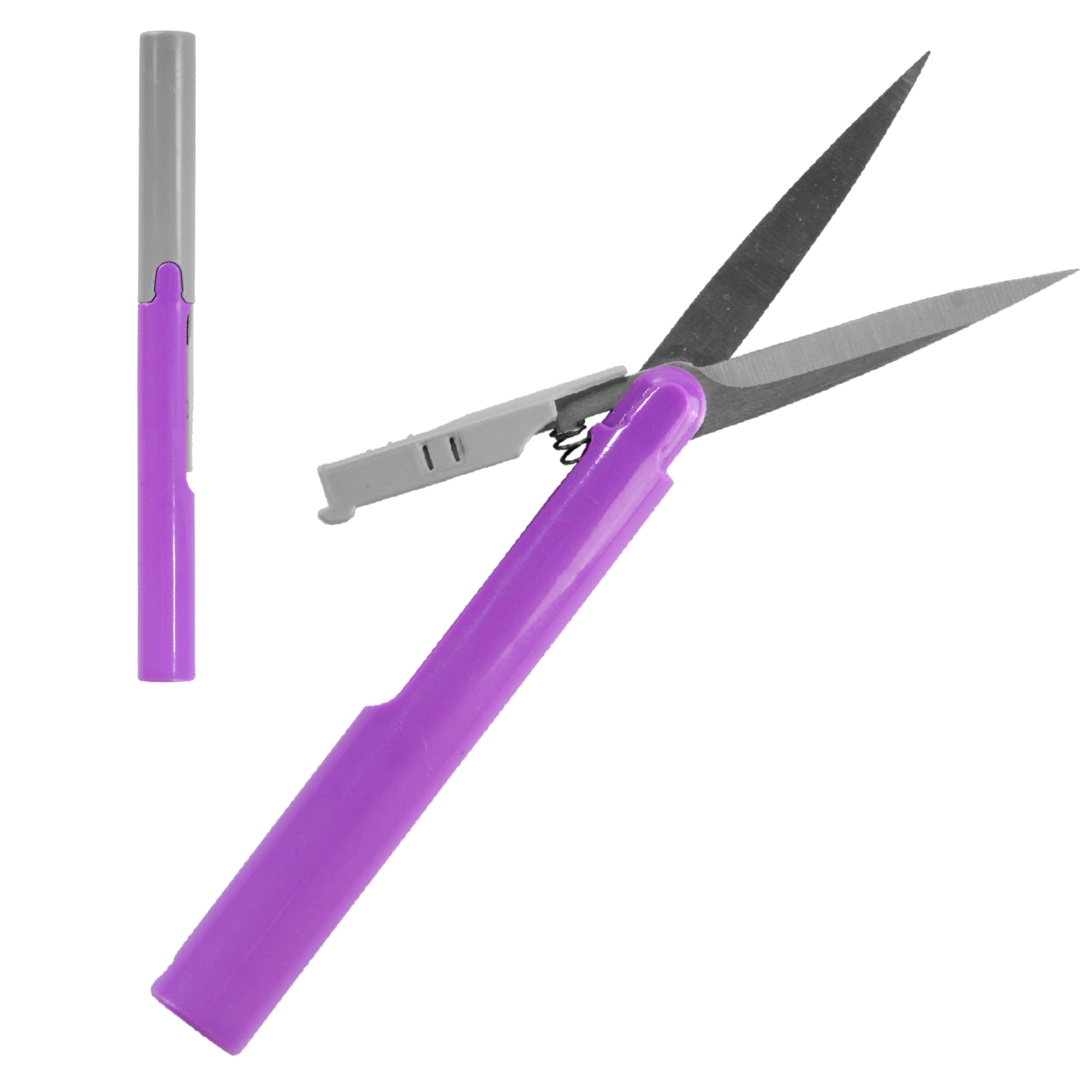 BambooMN Penblade Pen-Style Portable Travel Scissors - Purple - 1 Pair ...