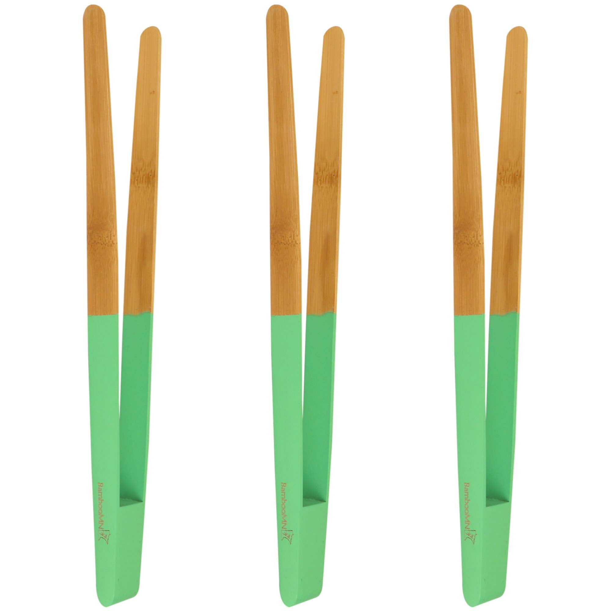 BambooMN Premium 12" Reusable Bamboo Kitchen "A" Toast Tongs For ...