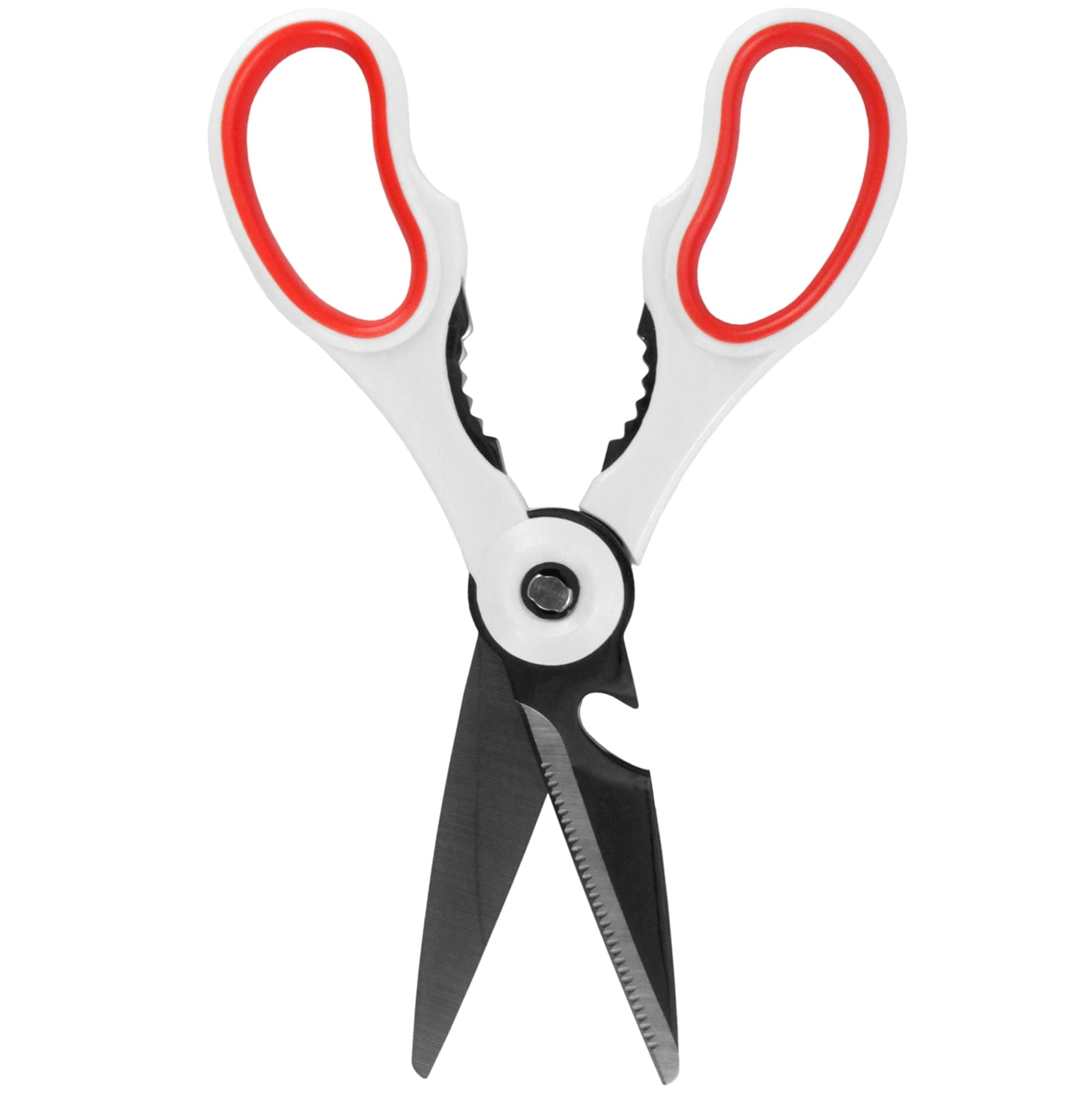 BambooMN Premium 4-in1 Kitchen Shears - White & Red - 1 Pair - Walmart.com