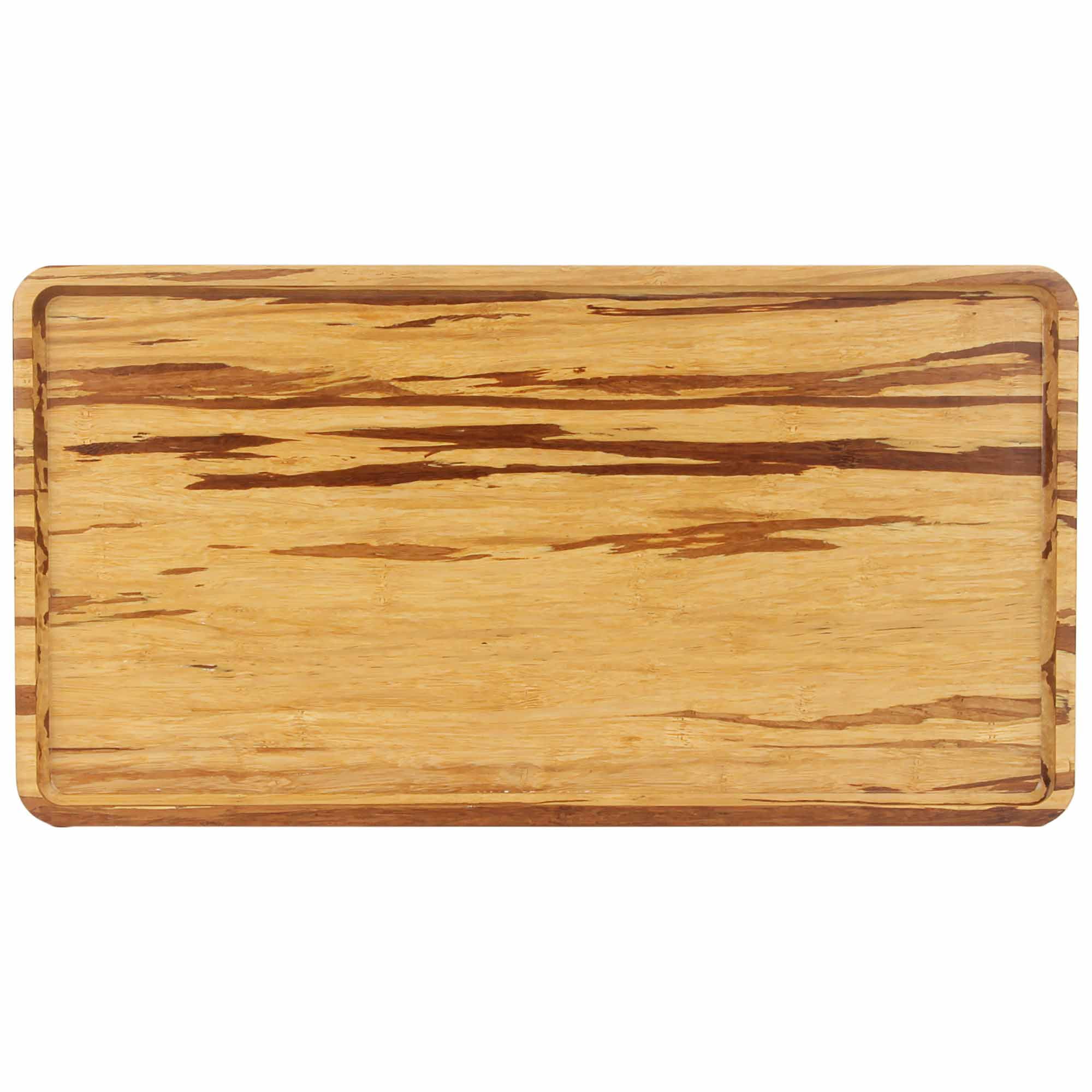 BambooMN Rectangular Nested Bamboo Serving Tray - Tiger Stripe - 17 x 9 ...