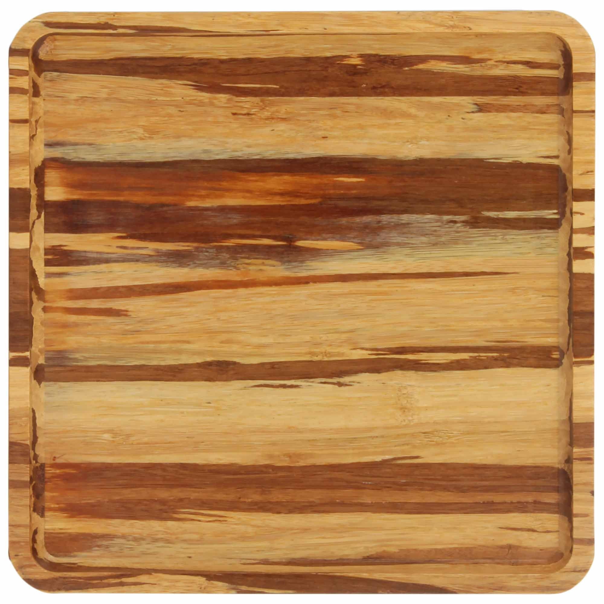BambooMN Rectangular Nested Bamboo Serving Tray - Tiger Stripe - 9 x 9 ...