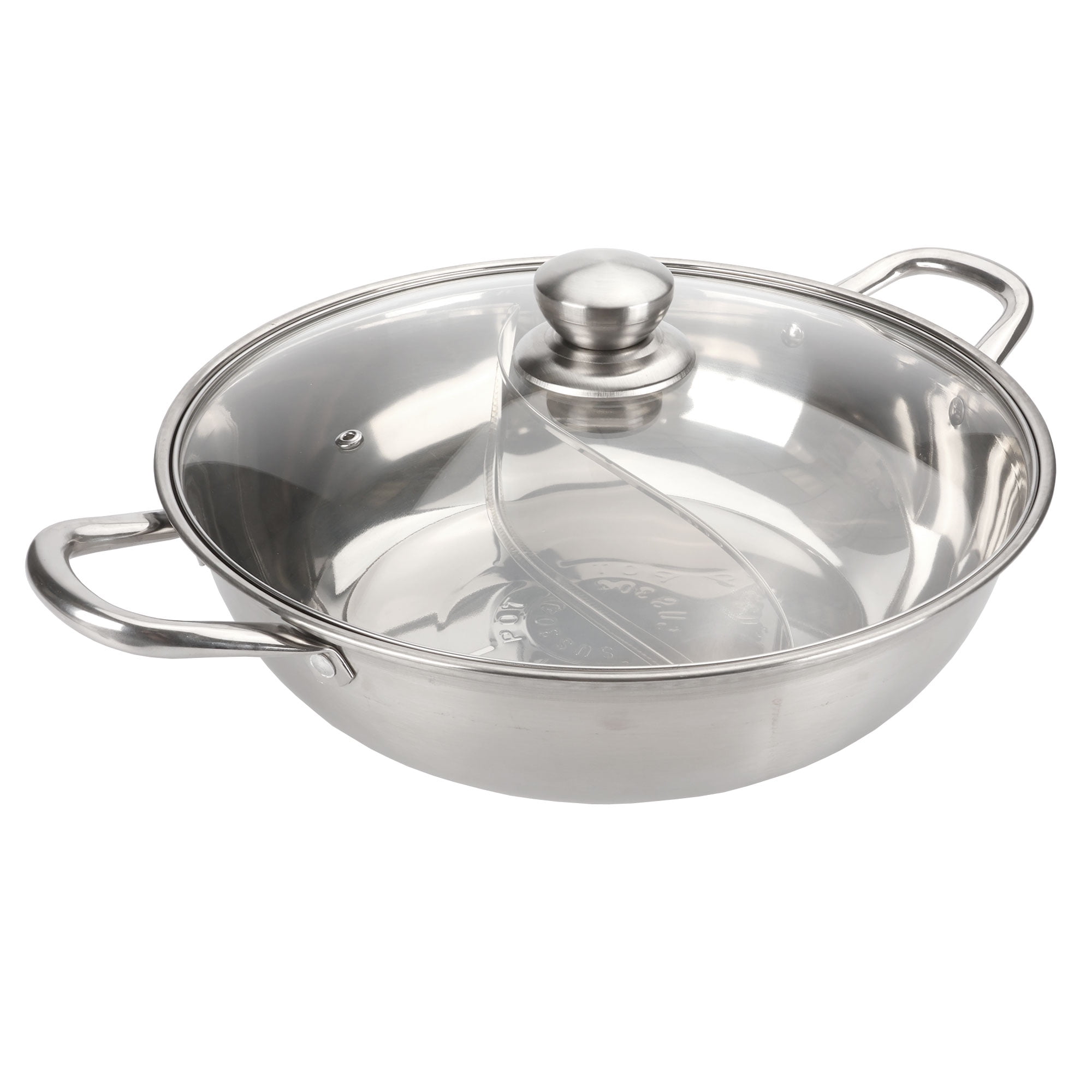 BambooMN Shabu Shabu Hot Pot Wok - 12.5" Stainless Steel - 10 Units ...