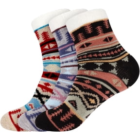 BambooMN Women's Double Layer Extra Thick Cozy Warm Fuzzy Comfy Cabin ...