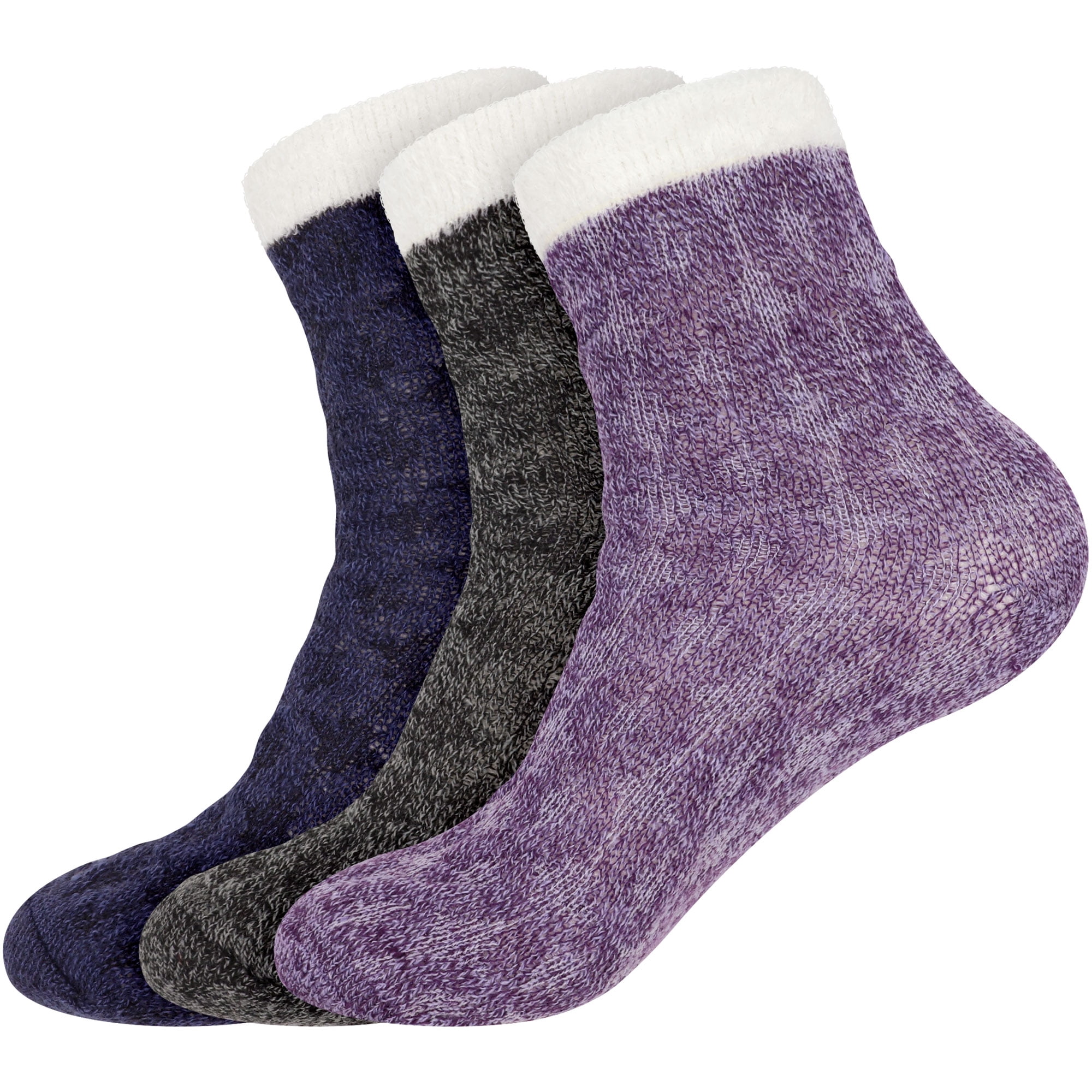 BambooMN Women's Funky Double Layer Thick Soft Warm Fuzzy Comfy Home ...