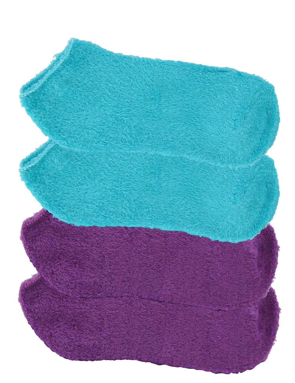 BambooMN Women's Aloe Infused Fuzzy Nylon Socks, Super Soft ...