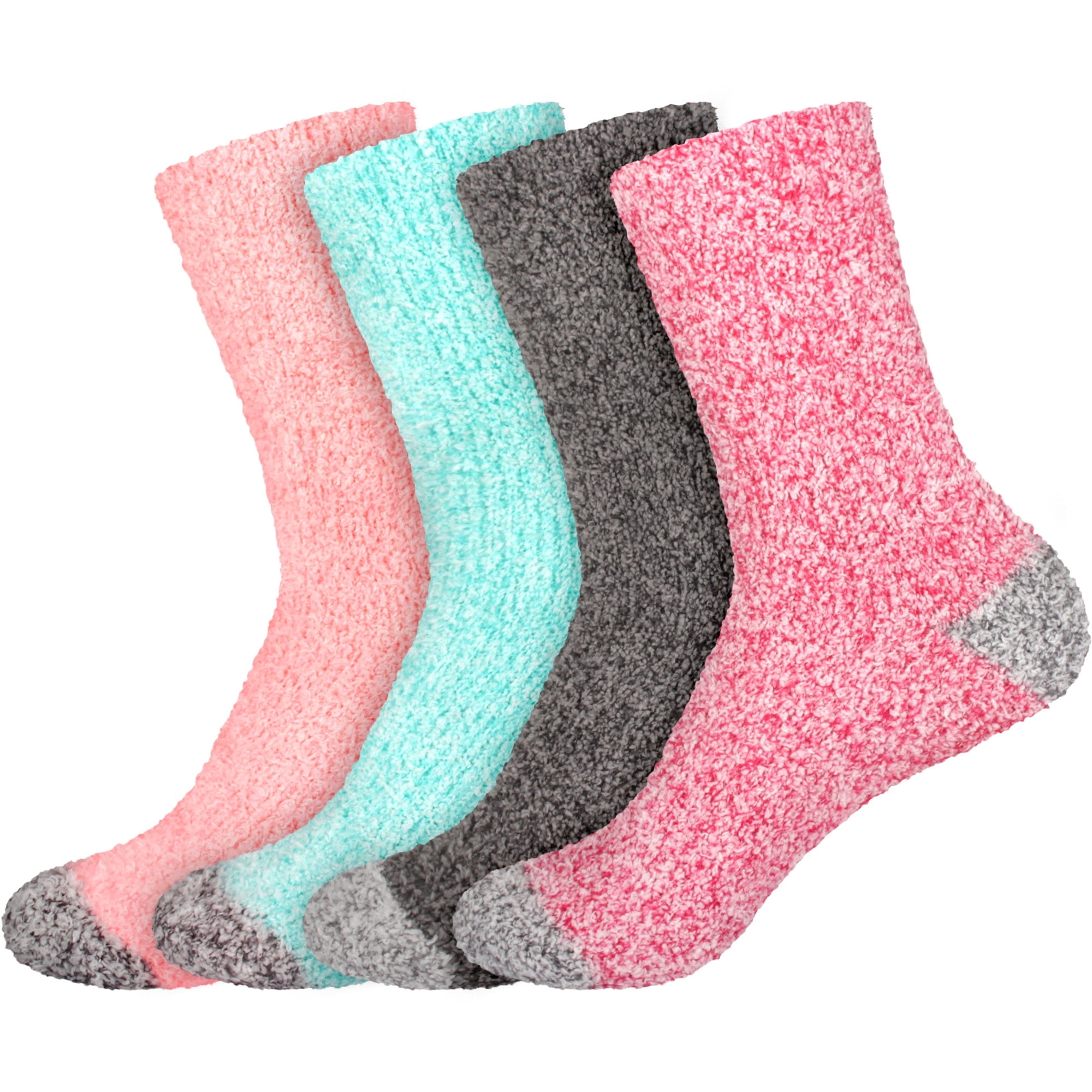 BambooMN Women's Soft Fuzzy Warm Cozy Comfy Fuzzy Plush Cute Solid ...
