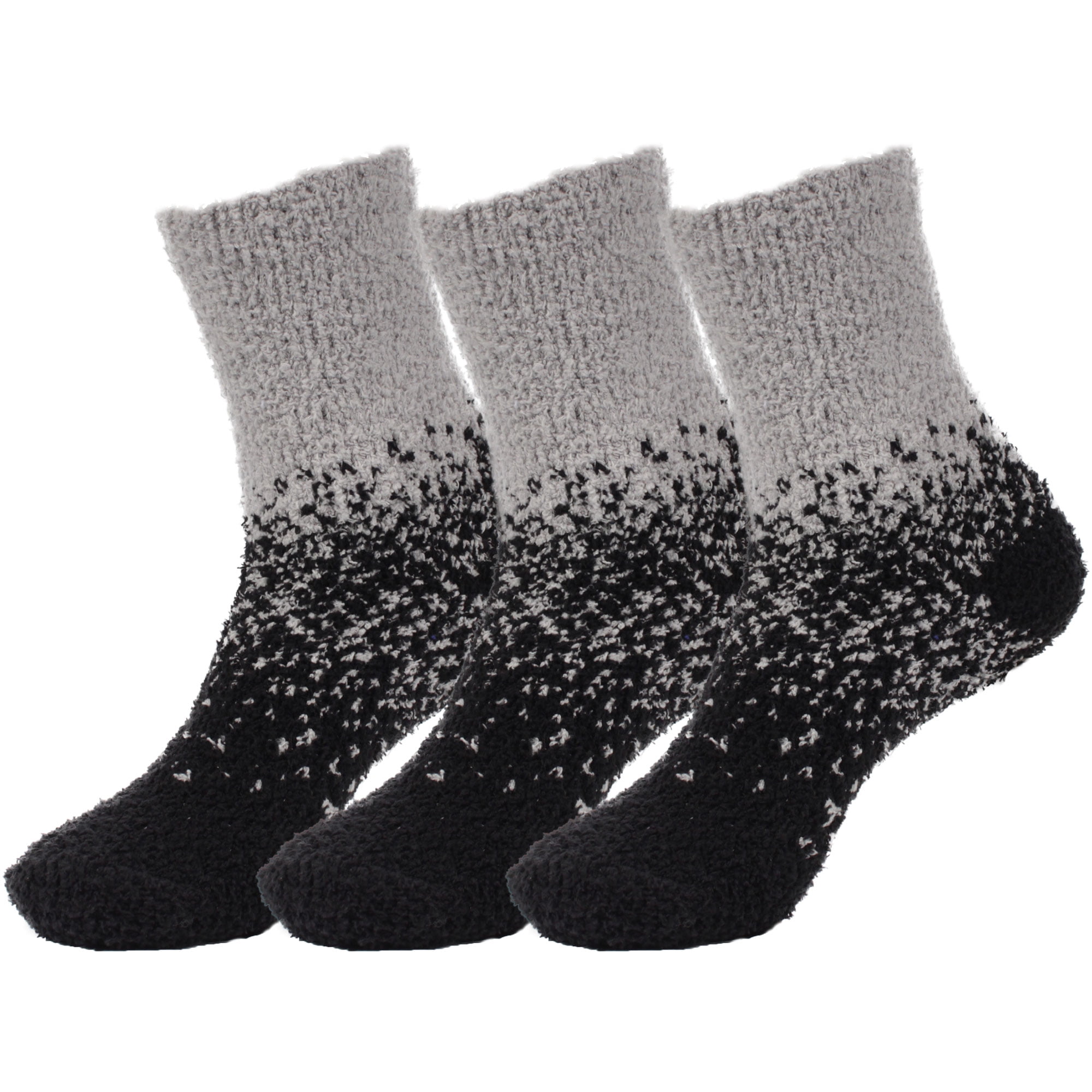 BambooMN XL Fuzzy Gradient Socks - 07 Witches Brew - 3 prs - Walmart.com