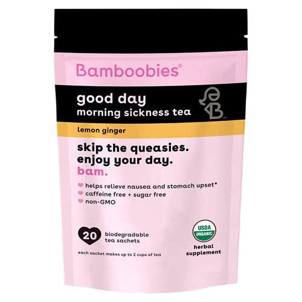 Bamboobies Womenâ€™s Morning Sickness Relief Tea, Lemon Ginger ...