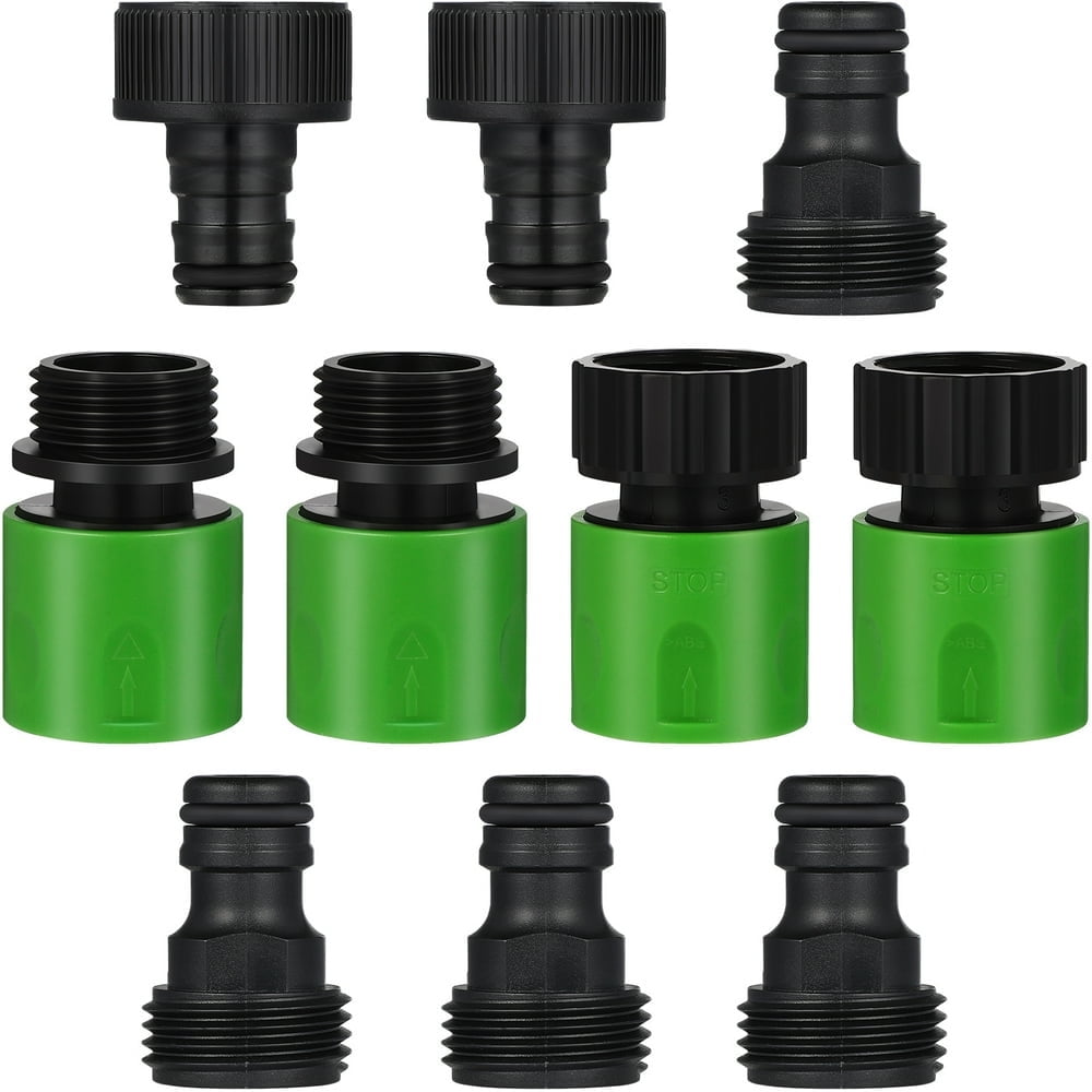 Bamboohart 10 Pcs Faucet Connector Quick Coupling Hose Garden Water 3/4 ...