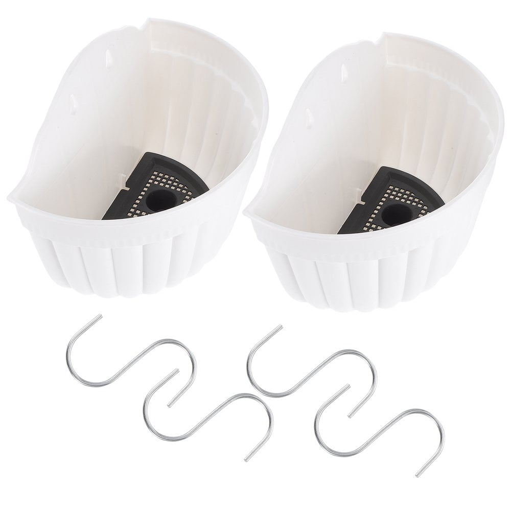 Bamboohart 2 Pcs Half Round Planter Hanging Pot Semicircle Wall ...