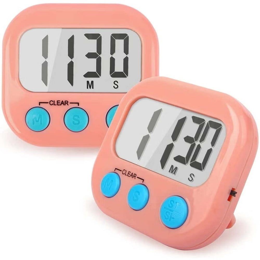 Bamboohart Digital Kitchen Timer - Big Digits Loud Alarm Magnetic ...