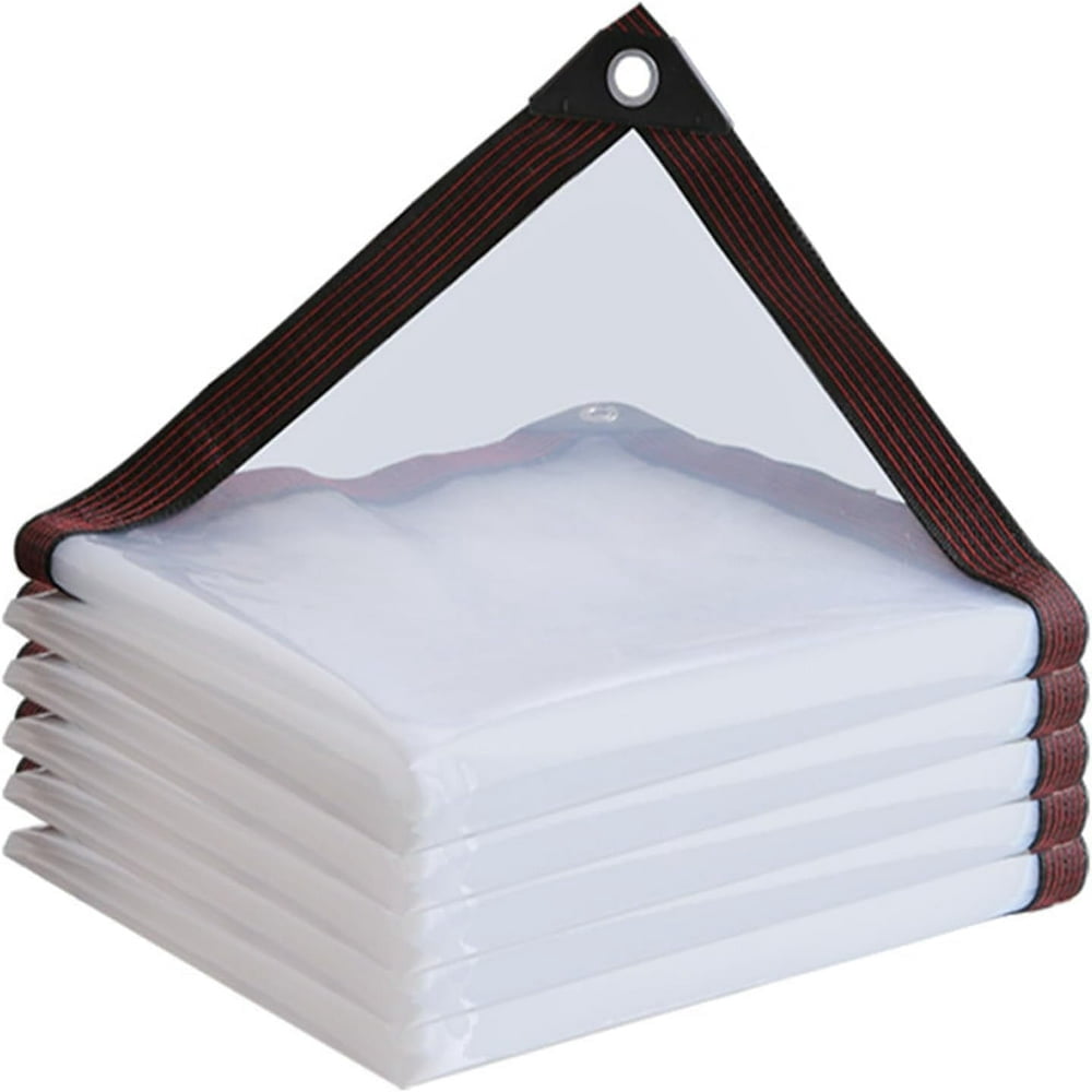 Bamboohart Tarp Waterproof - Clear Heavy Duty Tarps with Grommets 10x10 ...