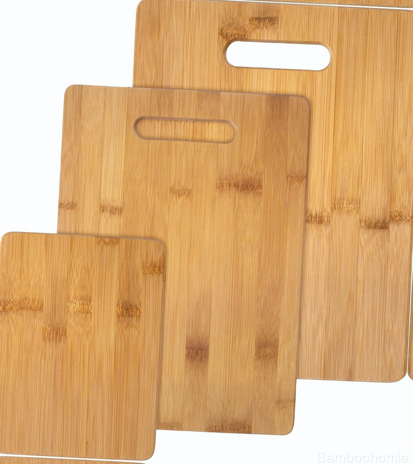 Bamboohomie Bamboo Wood Cutting Board Set for Kitchen, Set of 3 ...
