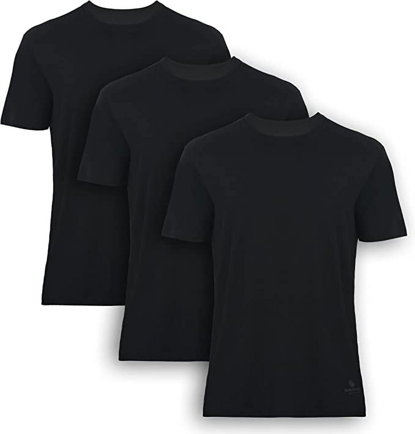 Bamboooven Men’s Bamboo Crew Neck Undershirt – (3 Pack) - Walmart.com