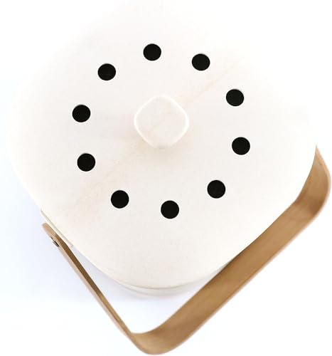 Bamboozle - 1 Gallon Compost Bin, Naturally Decomposing Bin with 2 Hemp ...